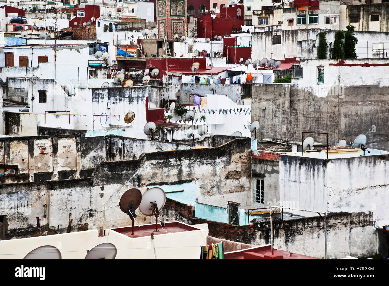 Rooftops of Tangier medina; Tangier, Morocco Stock Photo - Alamy