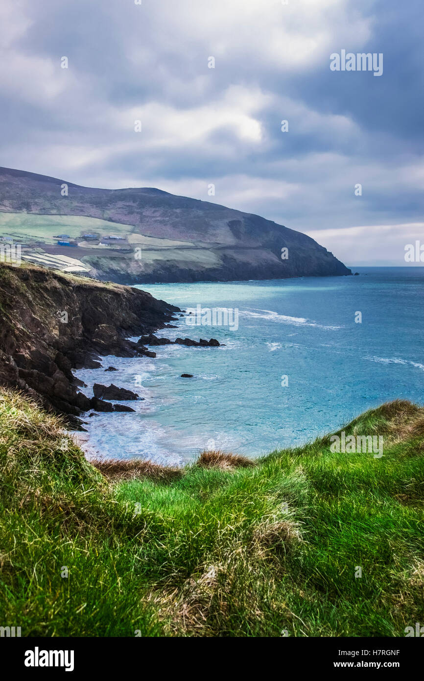 Moody weather at Slea-Head in the Dingle Peninsula; County Kerry ...