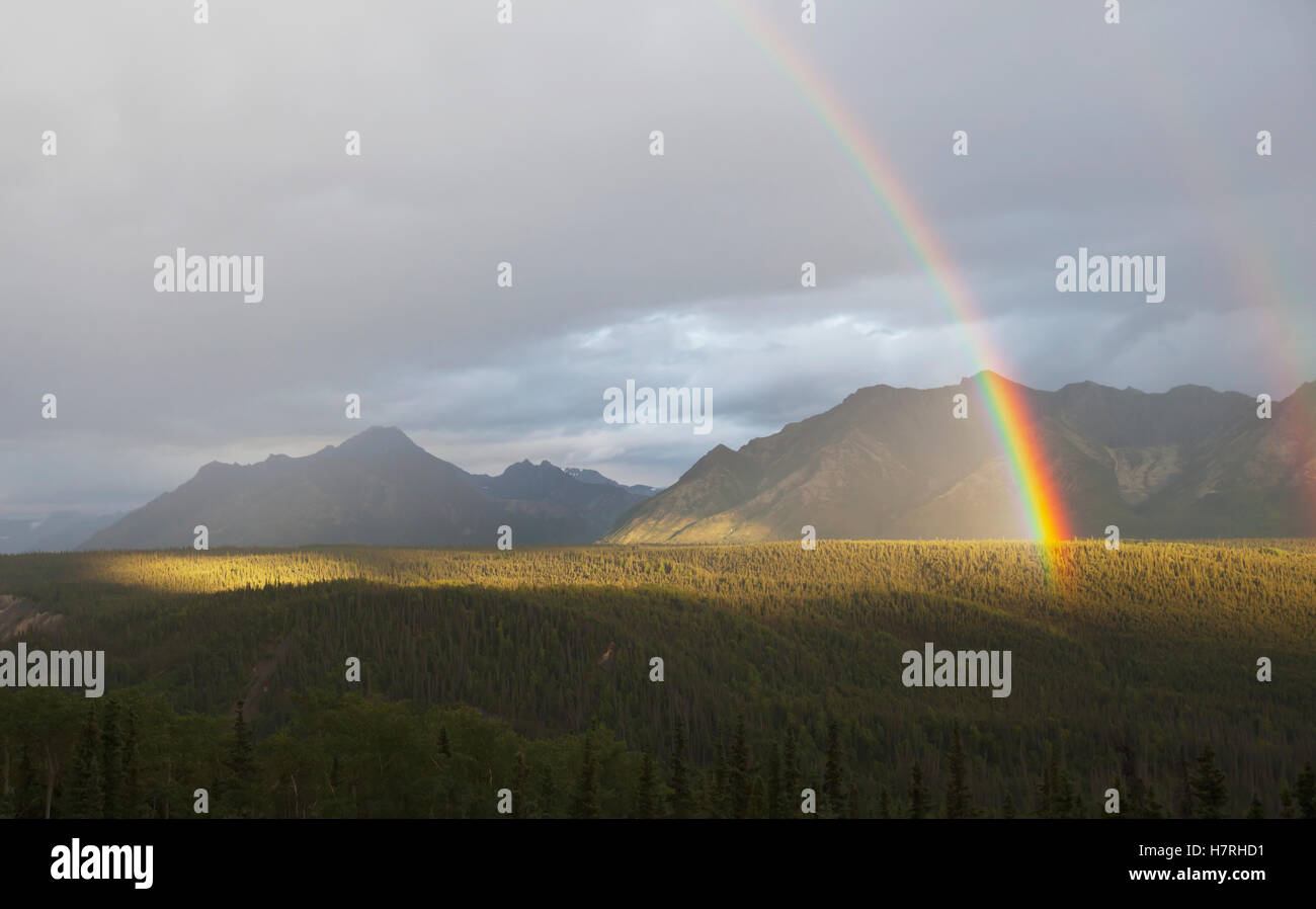 Rainbow over the alaska range hi-res stock photography and images - Alamy