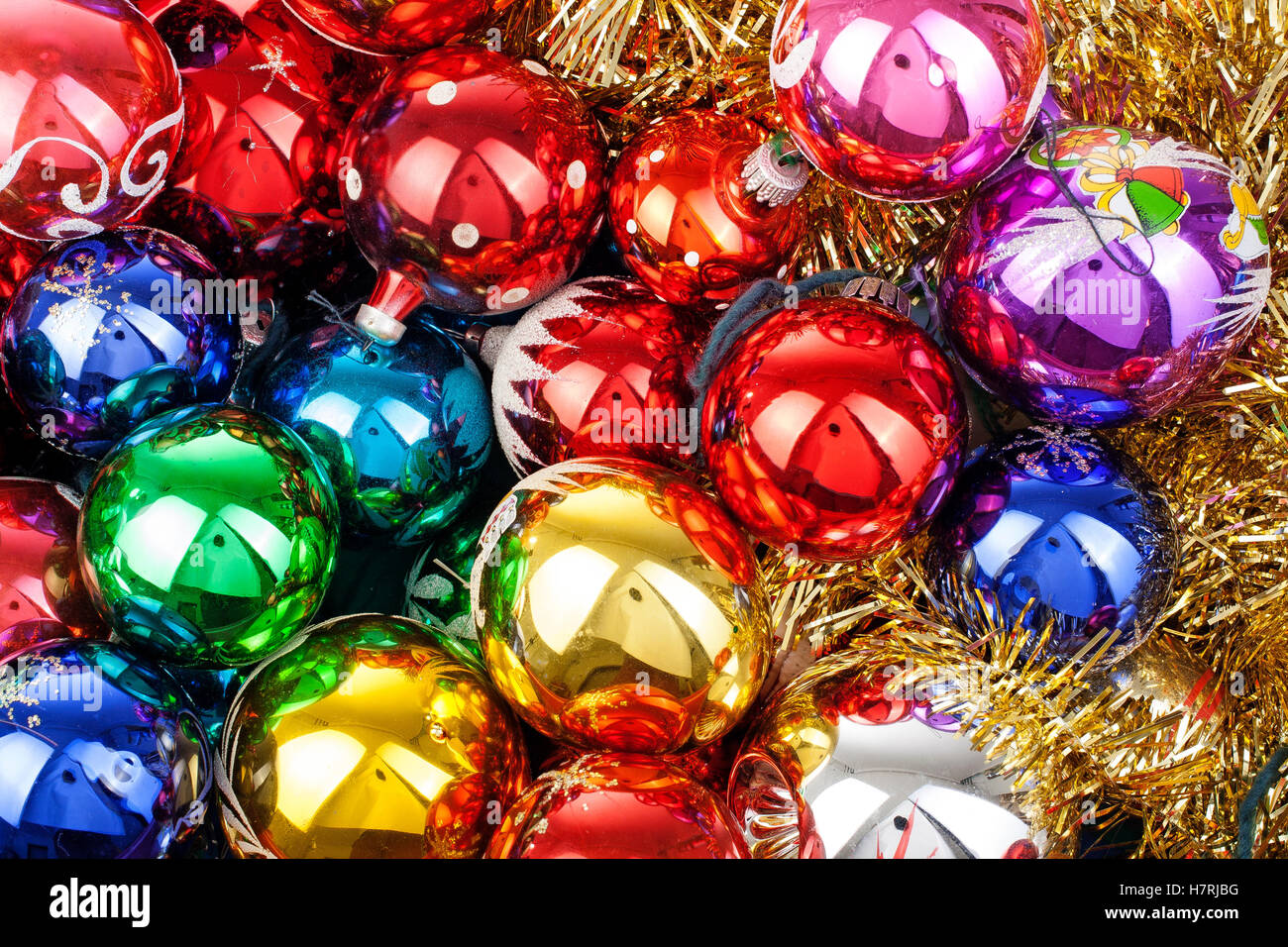 Christmas ornaments beautiful shiny real glass vintage christmas balls ...