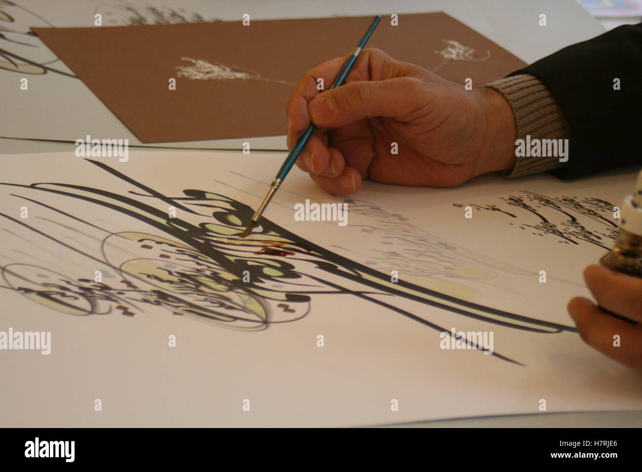 hand of the artist Stock Photo - Alamy