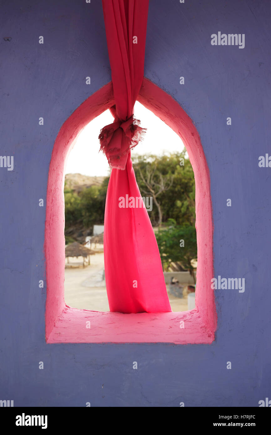 Colourful traditional Rajasthani window detail with cloth Stock Photo ...