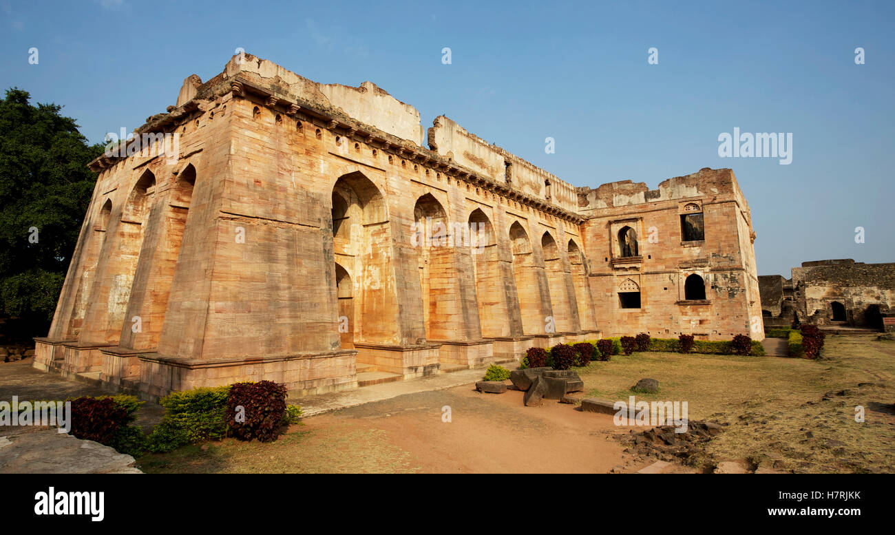 Palace architecture in the royal enclave of the deserted city of Mandu ...