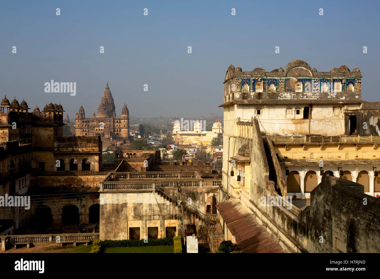 Rajput palace and temple view Stock Photo - Alamy
