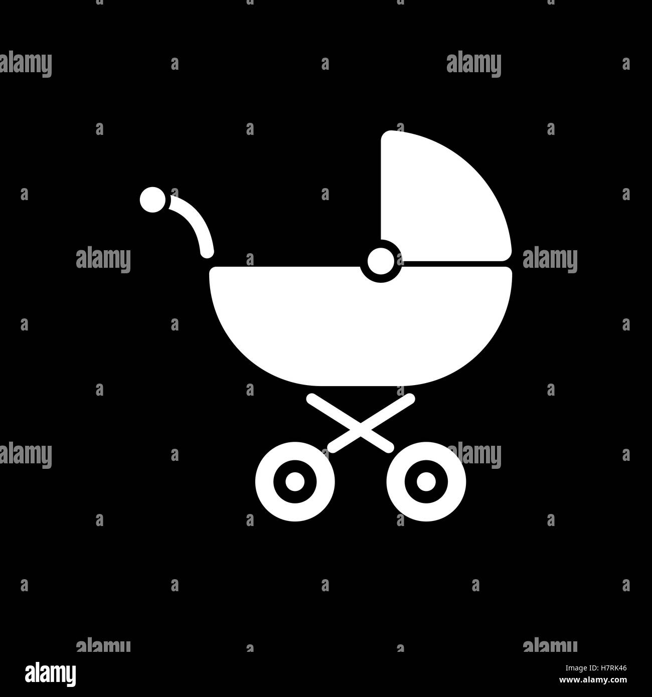 Pram icon. Baby buggy vector design. Baby carriage symbol. web. graphic ...