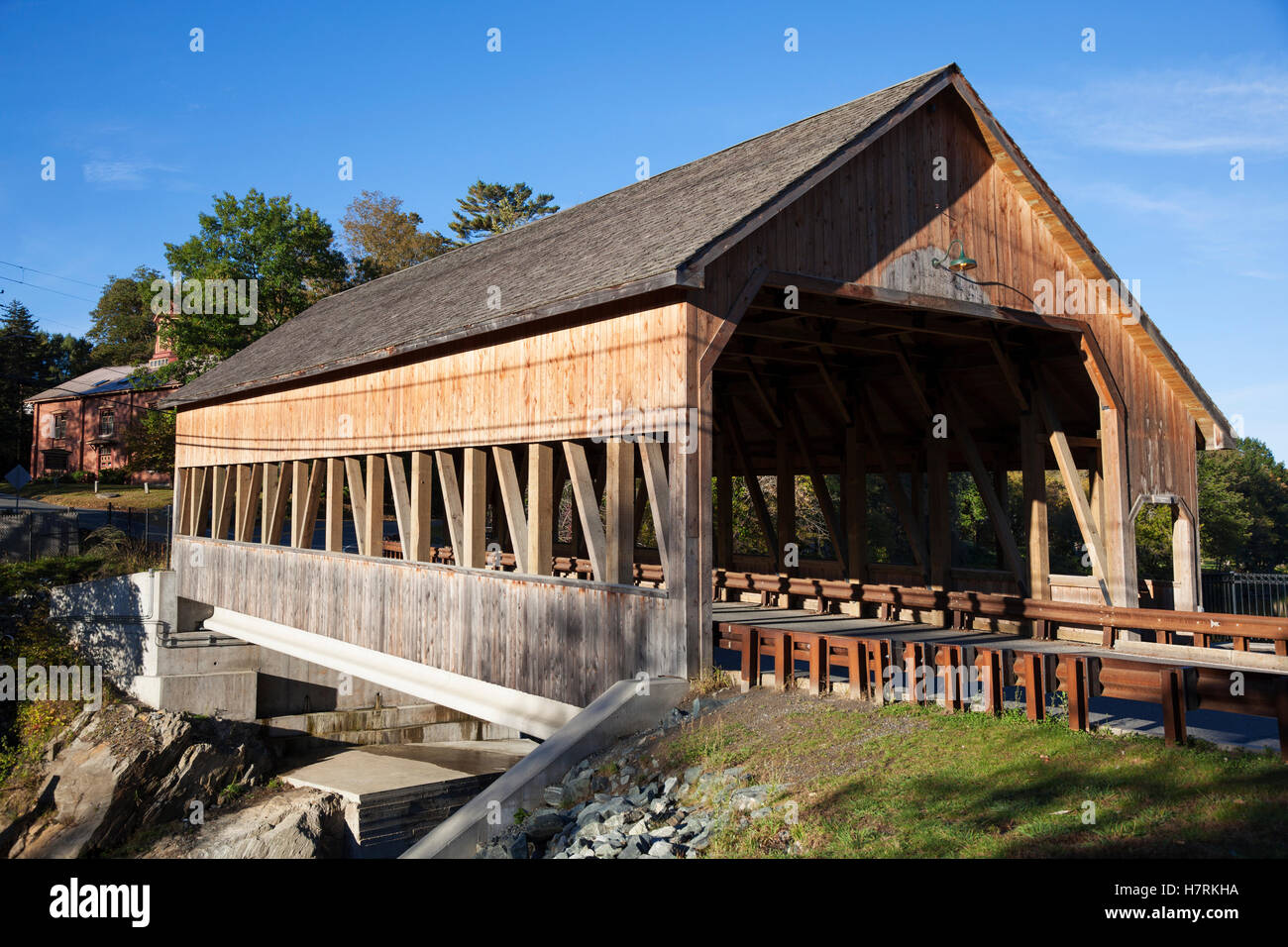 Covered bridge; Quechee, Vermont, United States of America Stock Photo ...