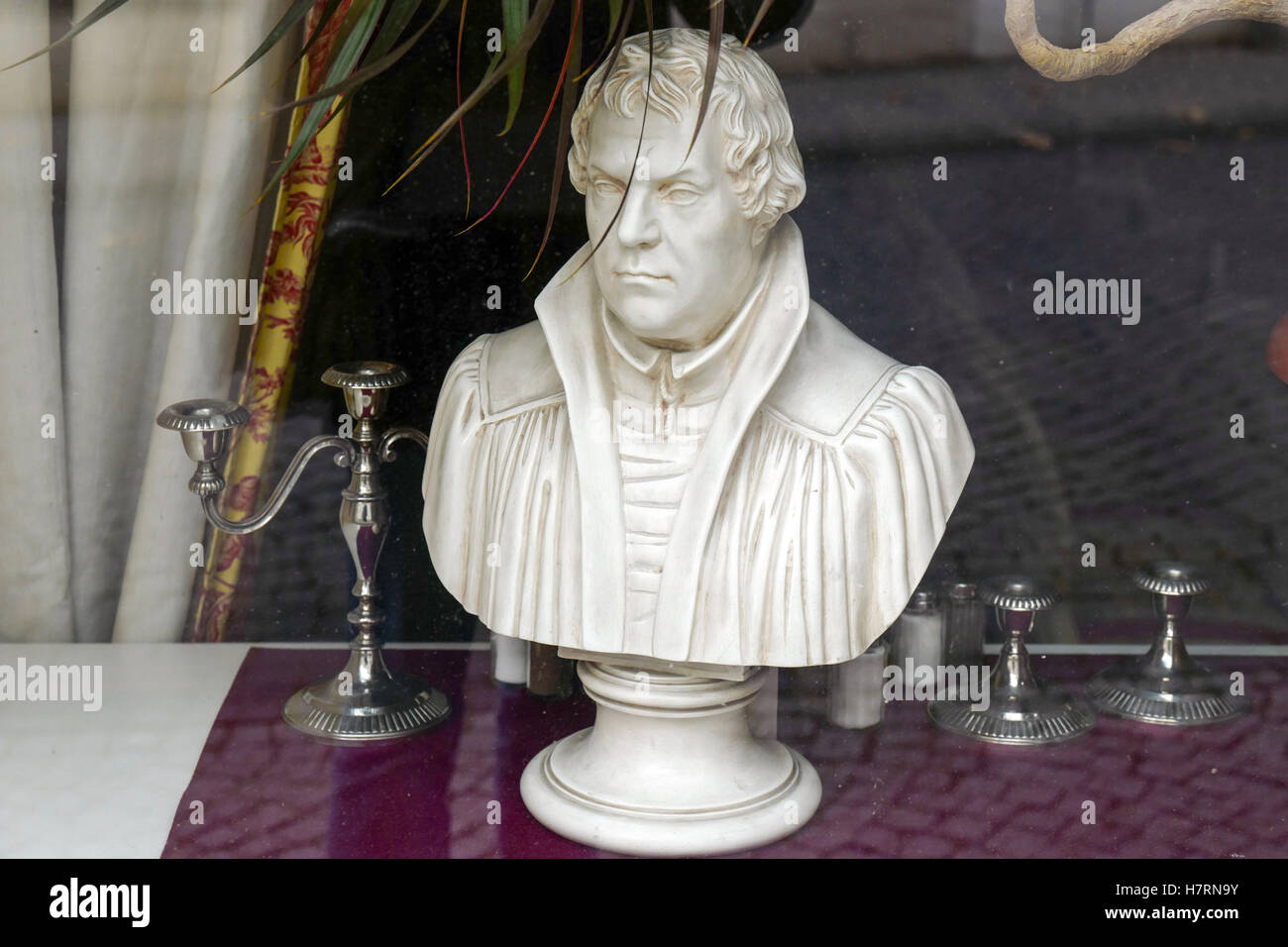 Eisleben, Germany. 2nd Nov, 2016. A bust of reformer Martin Luther ...