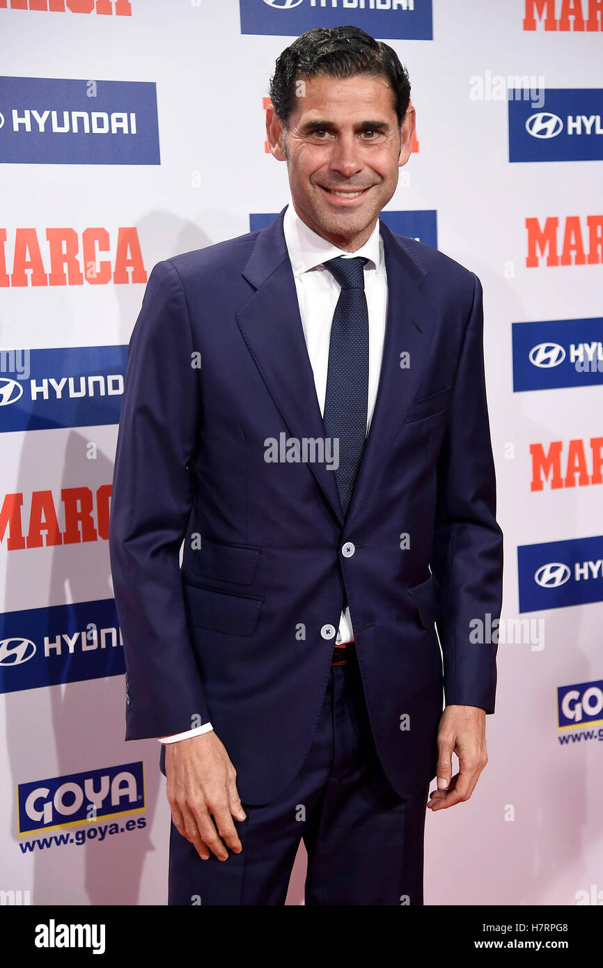 Madrid, Spain. 7th November, 2016. Former soccer player Fernando Hierro ...