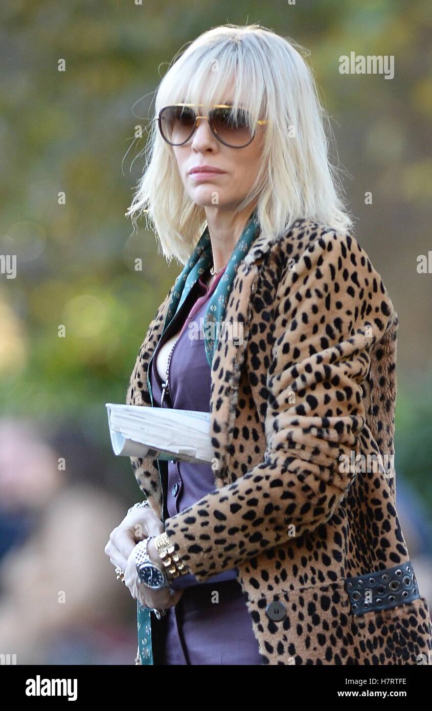 New York, MA, USA. 7th Nov, 2016. Cate Blanchett on location for OCEAN ...