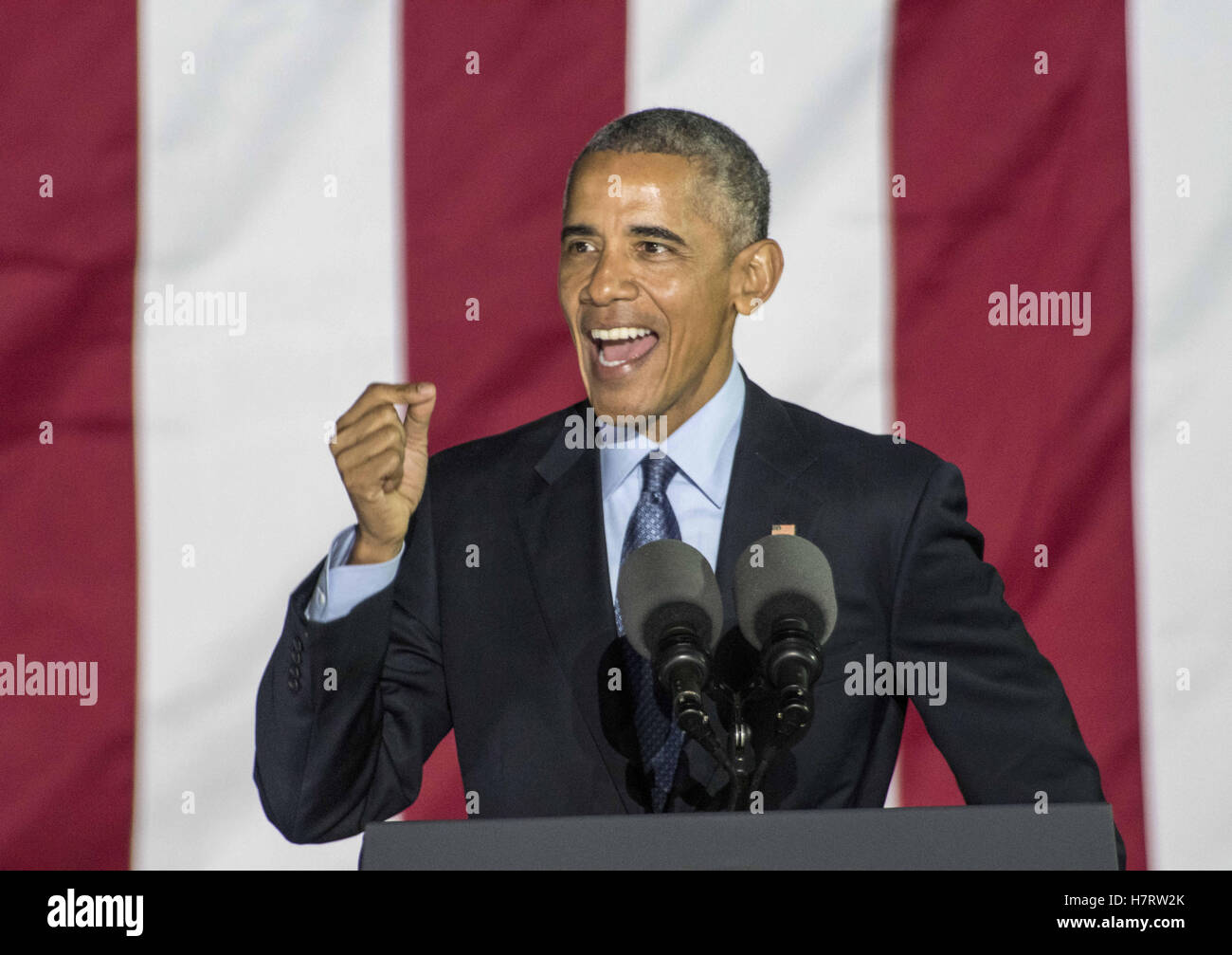 Philadelphia, Pennsylvania, USA. 7th Nov, 2016. President OBAMA, at the ...