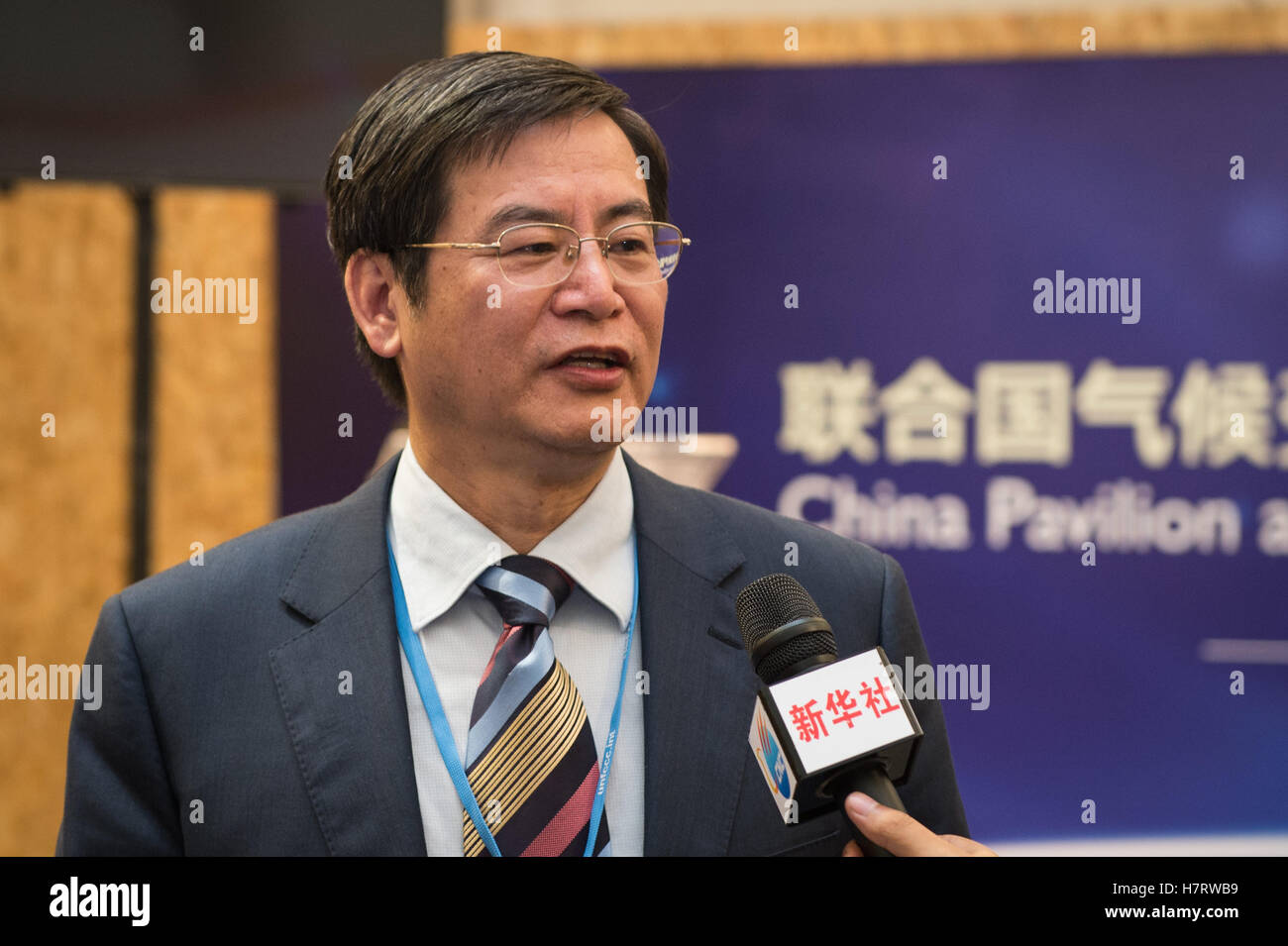 Marrakech, Morocco. 7th Nov, 2016. Xie Ji, deputy chief of the Chinese ...