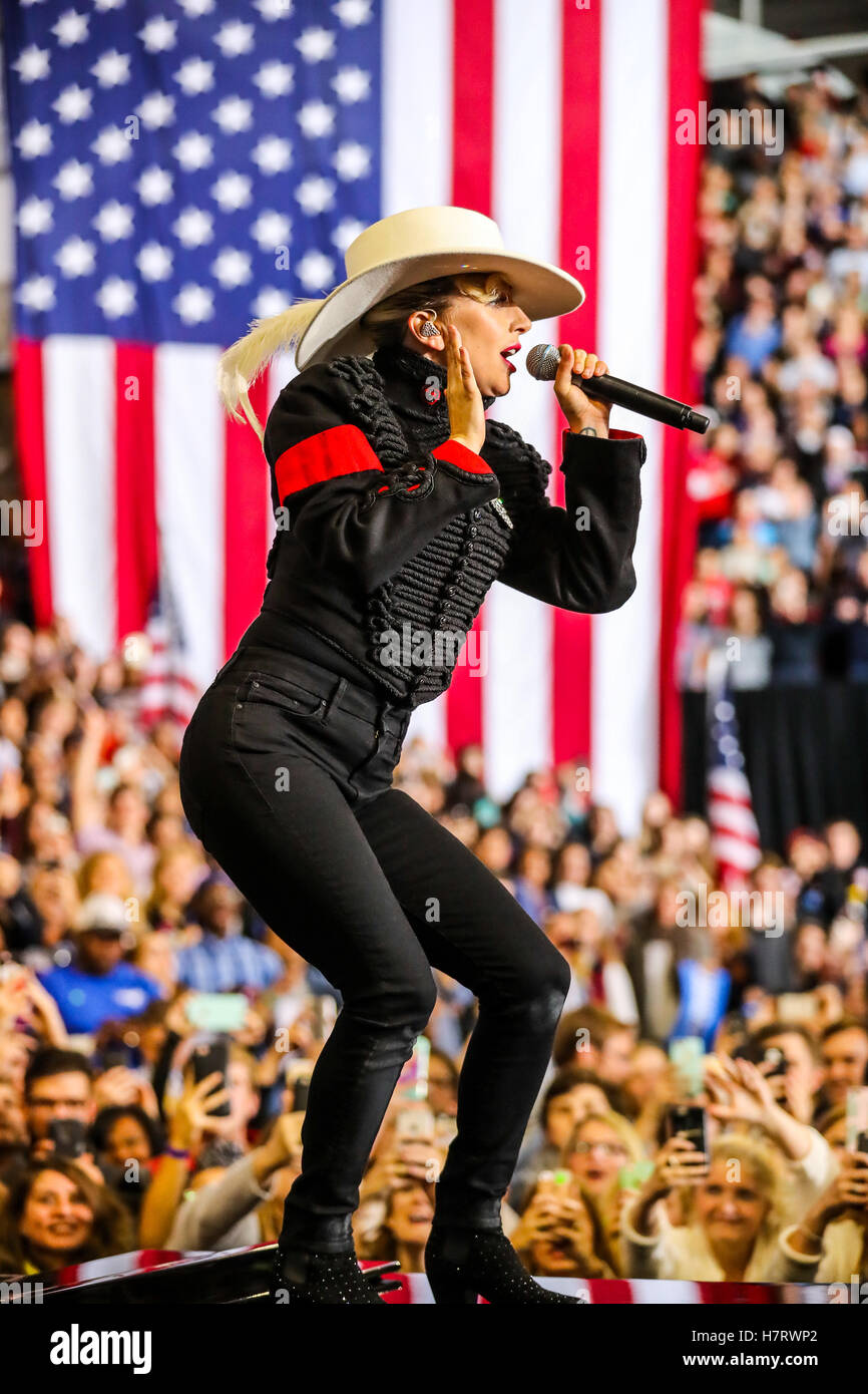 Raleigh, North Carolina, USA. 7th Nov, 2016. Music Artists Lady Gaga ...