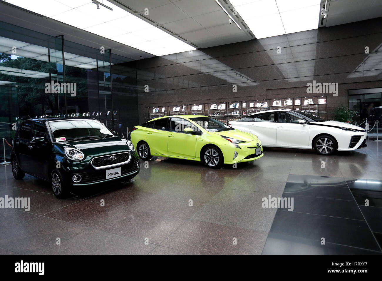 Toyota Motor Corporation's vehicles on display at TMC's headquarters ...