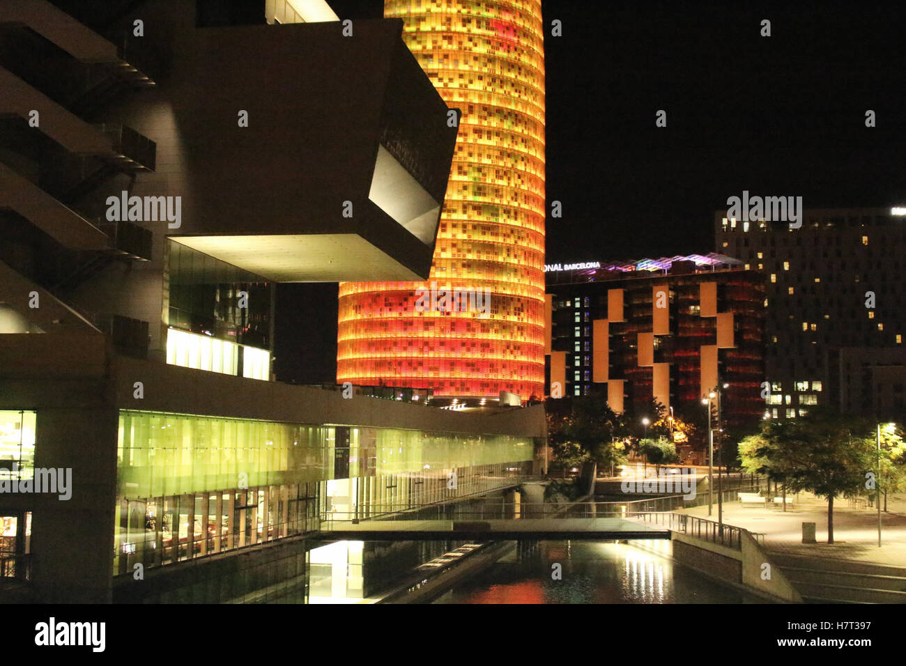 Barcelona, Spain - November 8, 2016: Unusual yellow and red ...