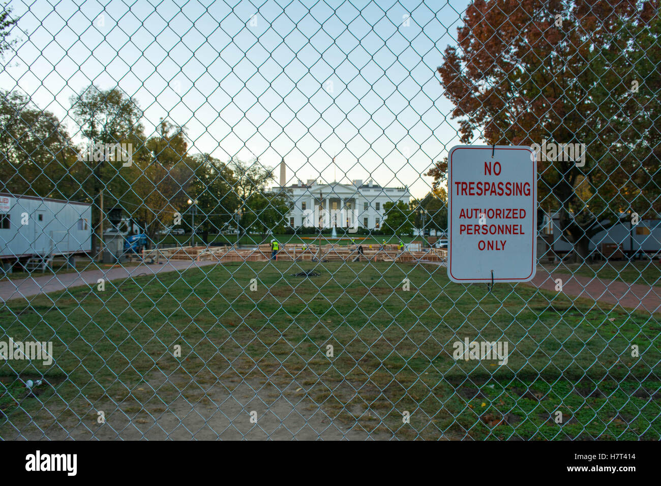 November 8, 2016 - Election Day today and in front of the White House ...