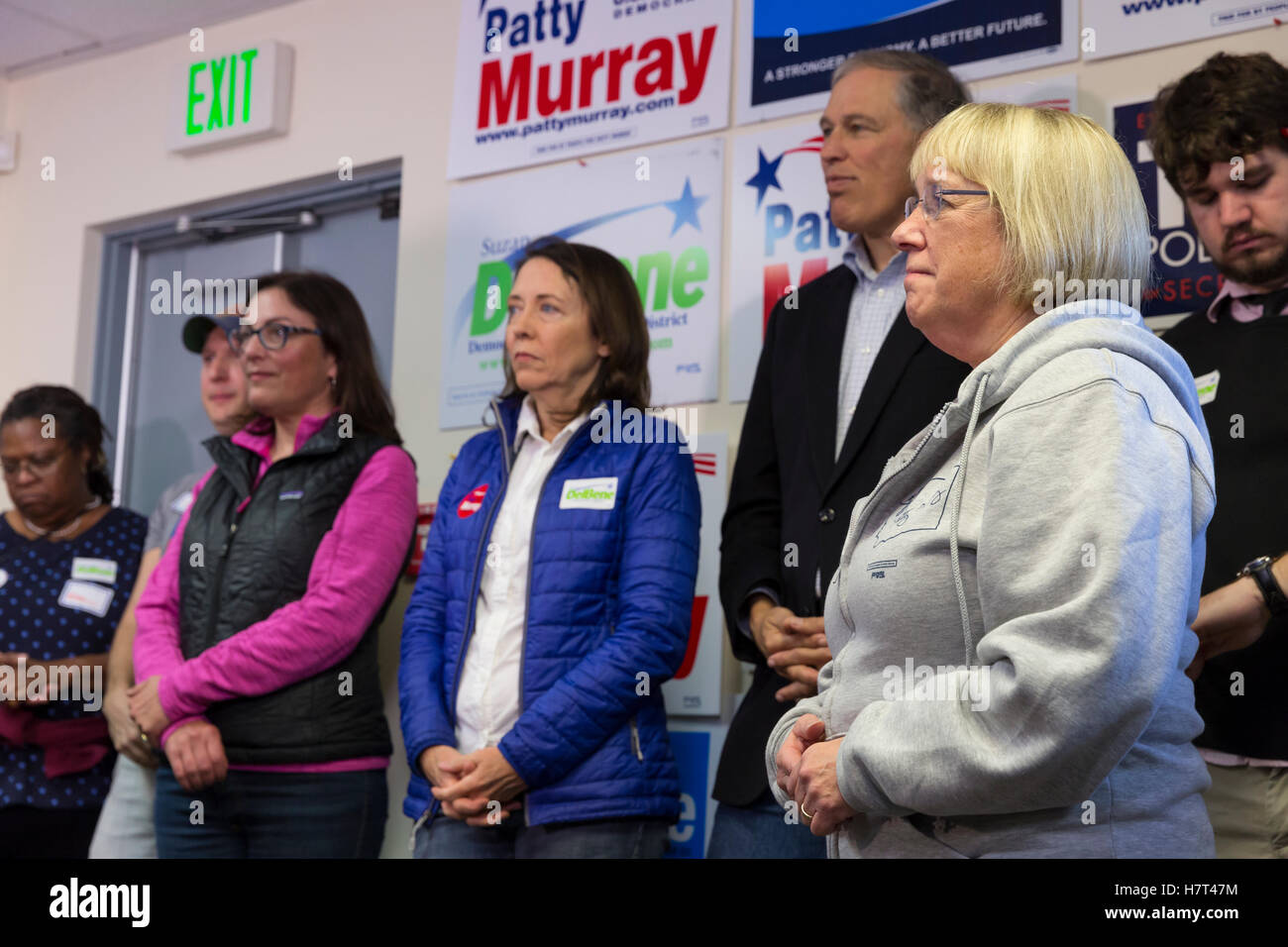 Seattle, Washington, USA. 07th Nov, 2016. Seattle, Washington: Senator ...