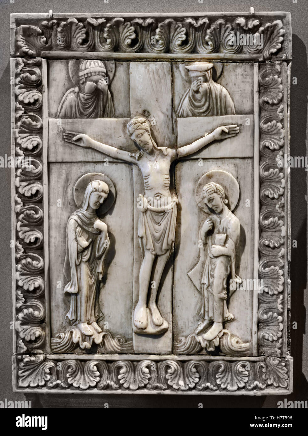 Crucifixion of Christ 11th Century Ivory Cologne German Germany Stock ...