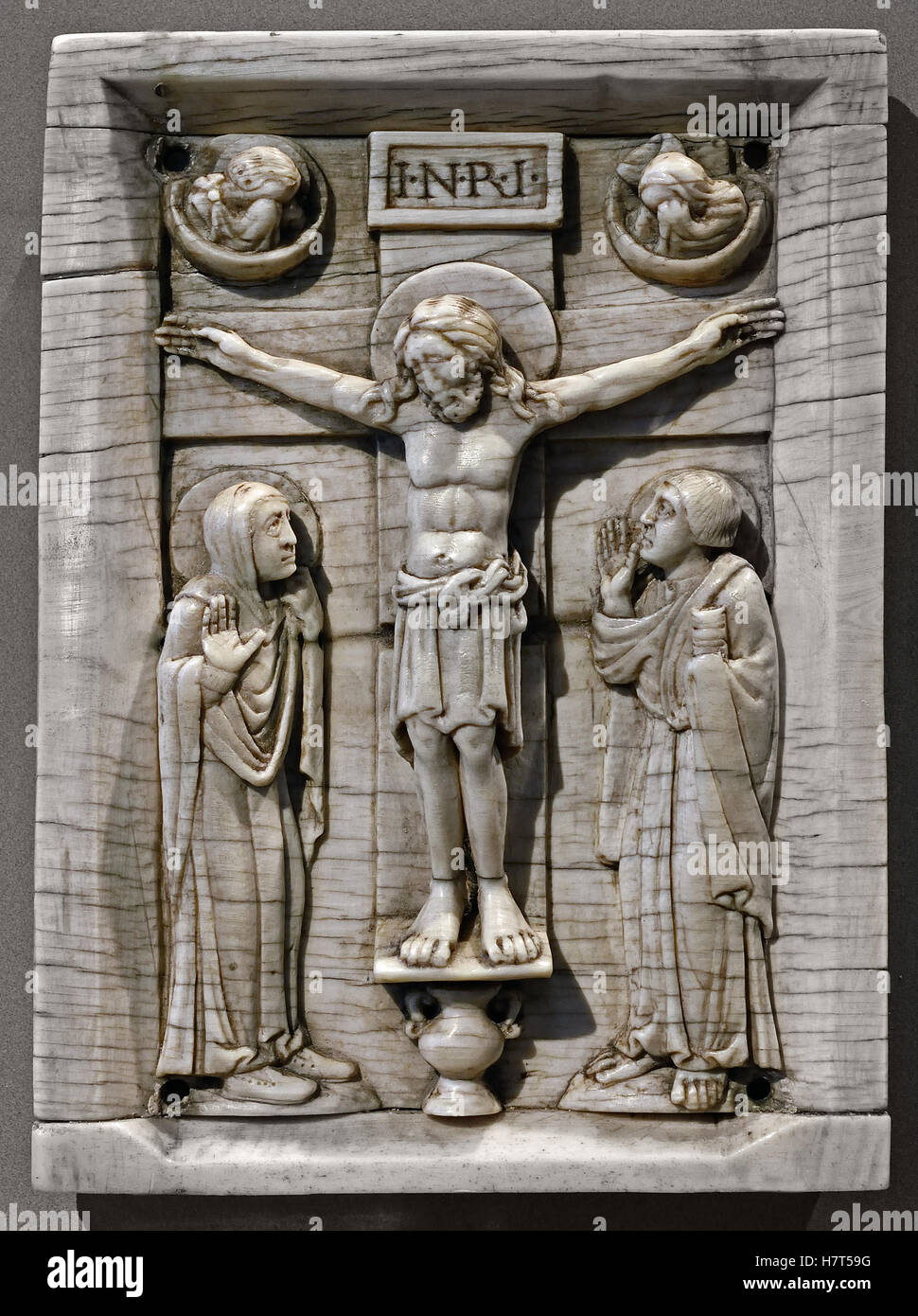 Crucifixion of Christ 12th Century Ivory Cologne German Germany Stock ...