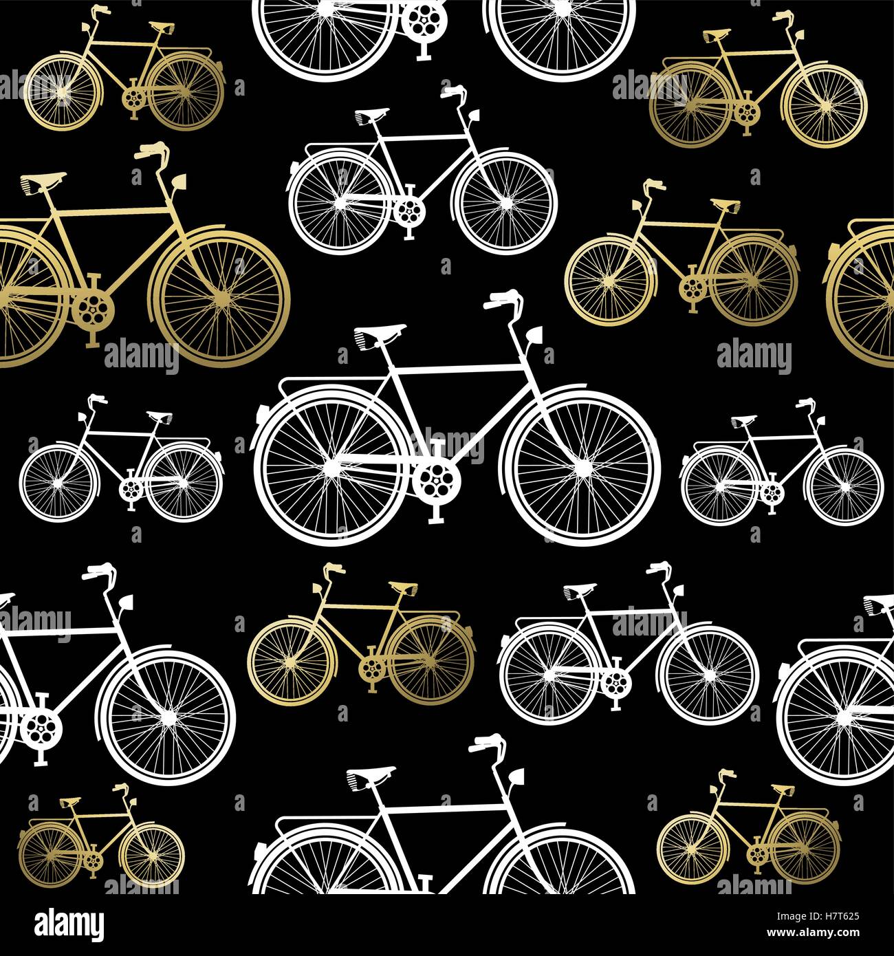 Bike seamless pattern bicycle gold concept Stock Vector Image & Art - Alamy