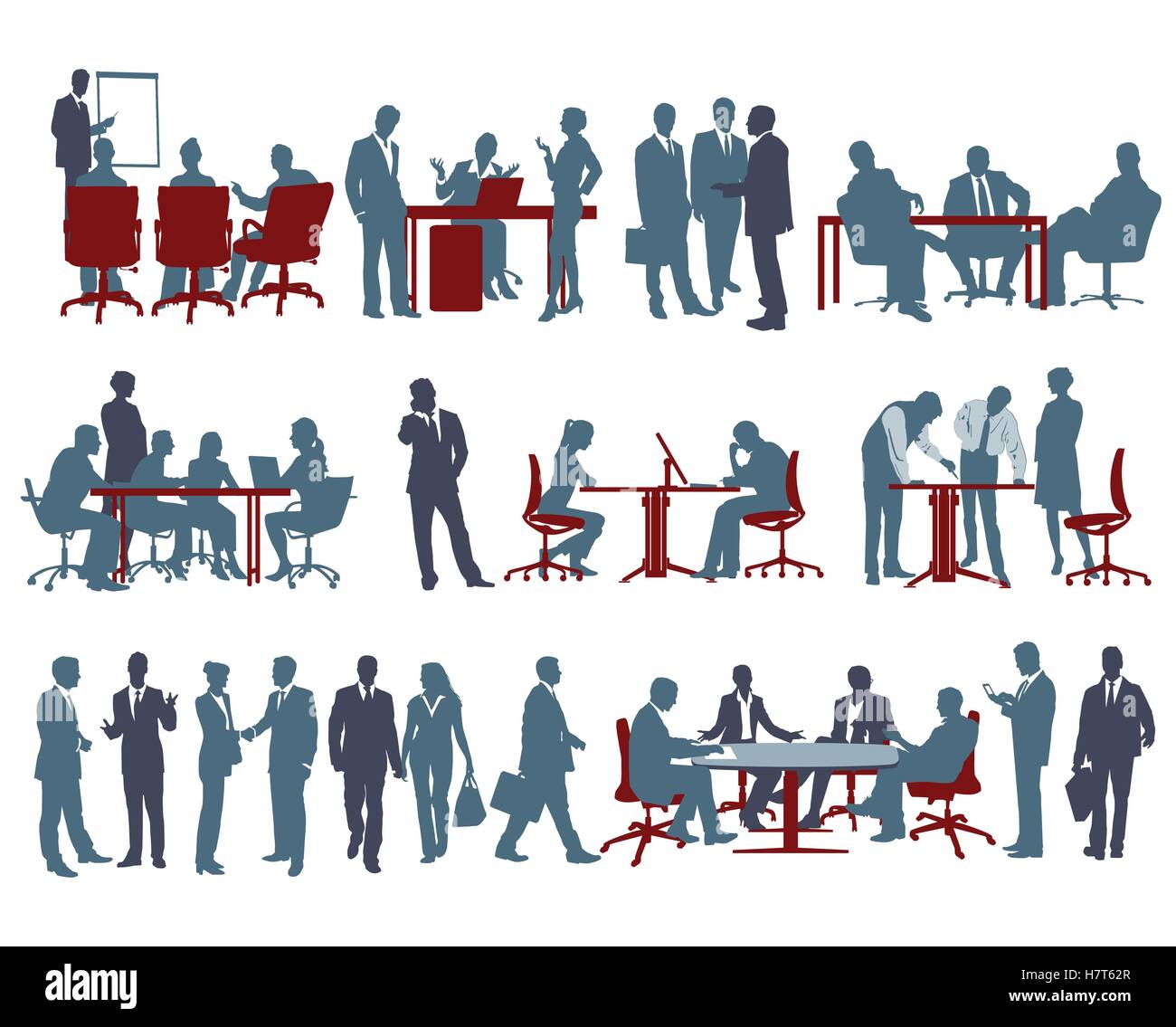 Office scenes Stock Vector Images - Alamy