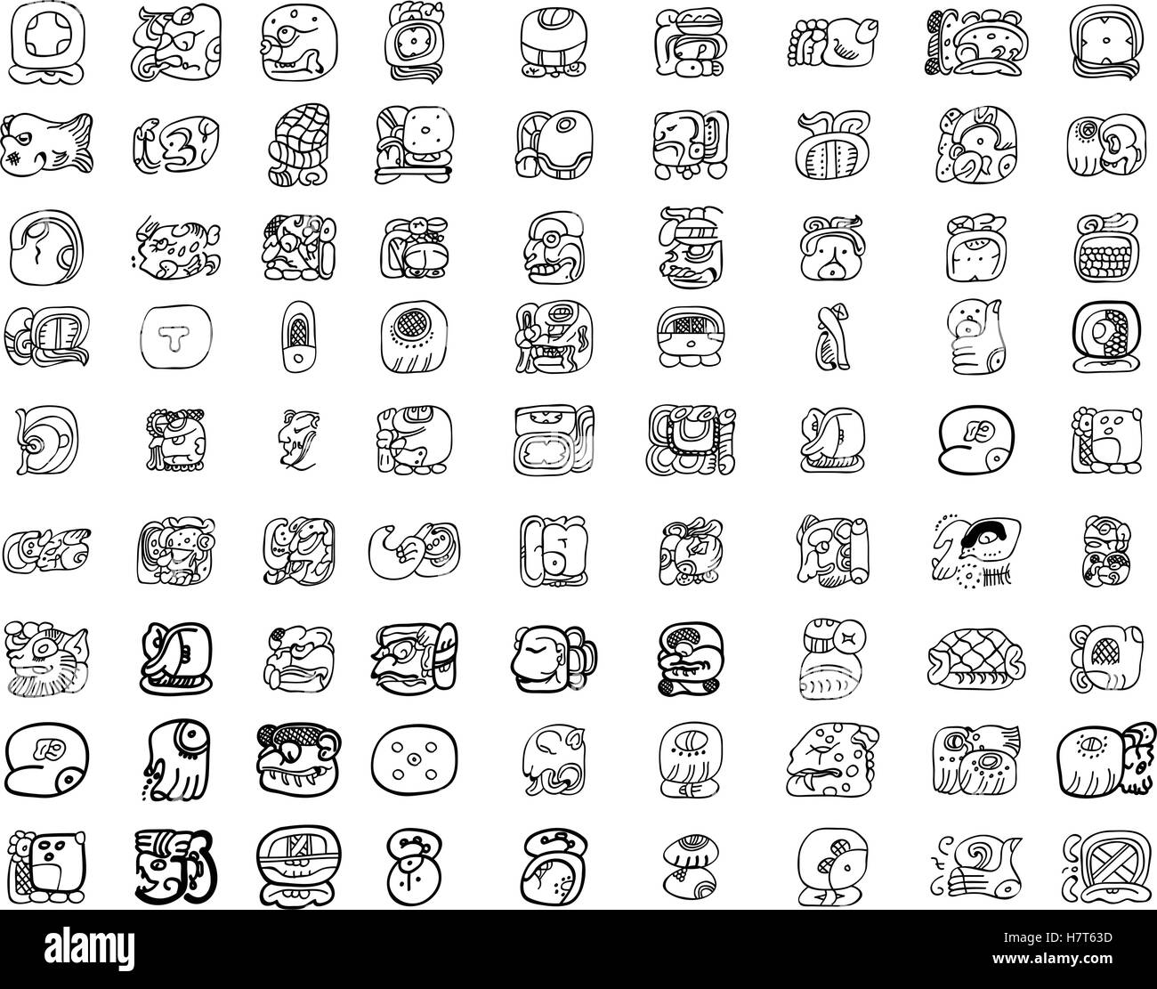 Aztec hieroglyphics hi-res stock photography and images - Alamy