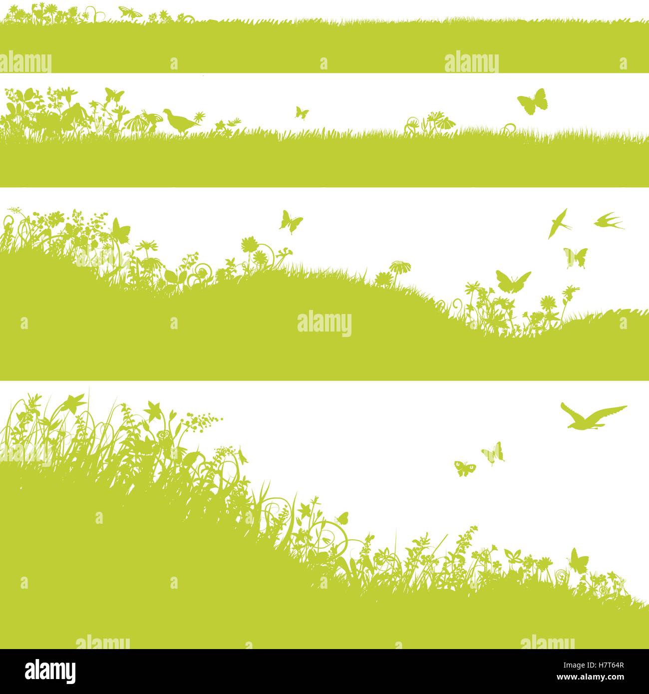 Cut flowers allotment Stock Vector Images - Alamy