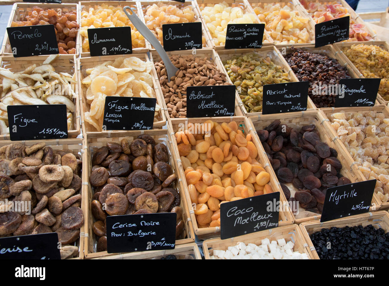Preserved fruit and nuts Stock Photo - Alamy