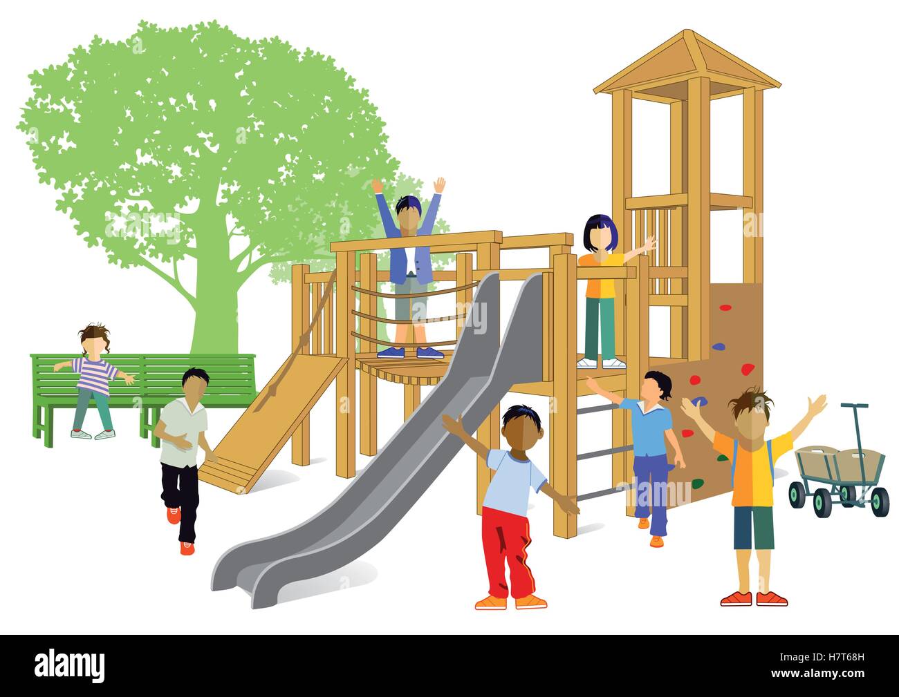 School Playground Cut Out Stock Images & Pictures - Alamy