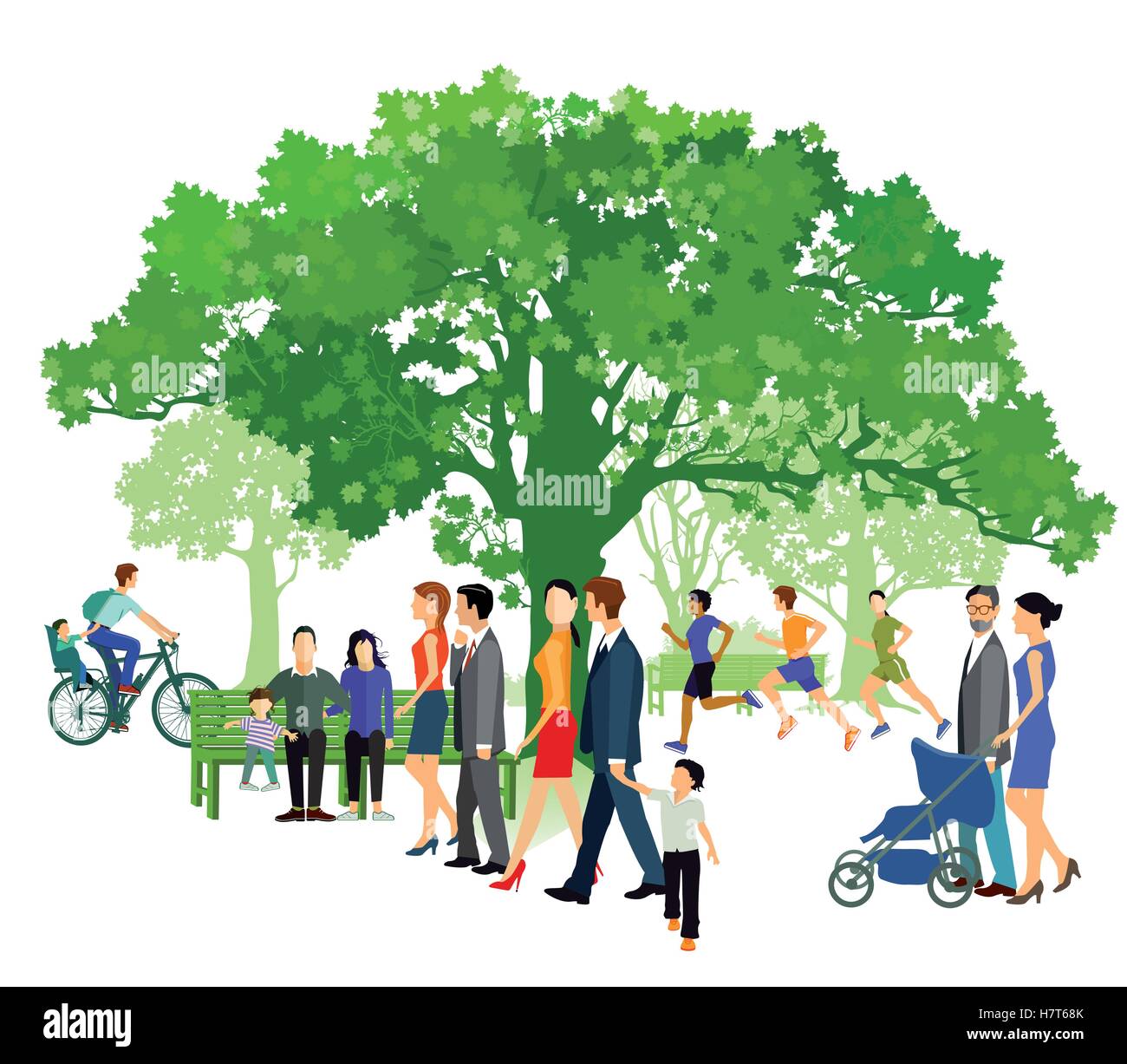 Stadtpark park Stock Vector Images - Alamy