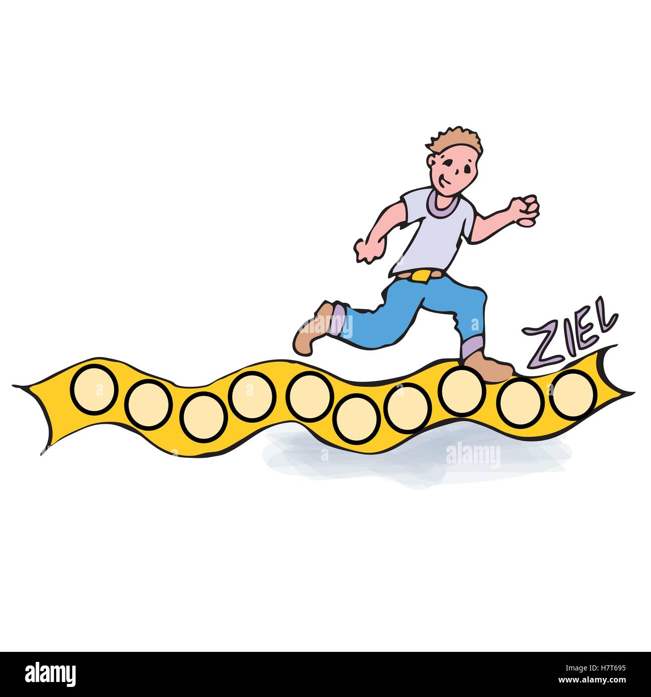 stick figure on the ten points the way and finish Stock Vector Image ...