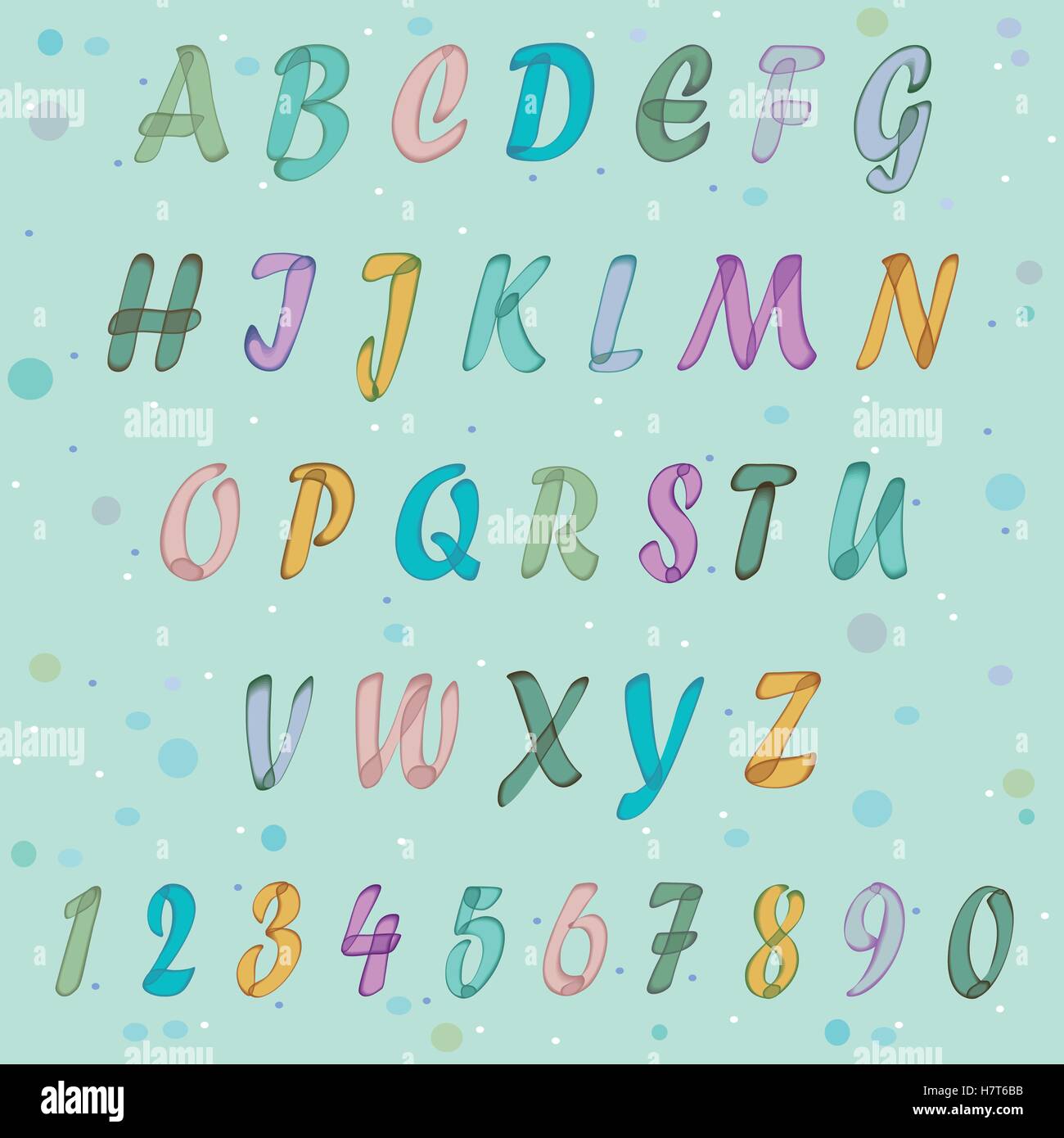 Watercolour alphabet hi-res stock photography and images - Alamy