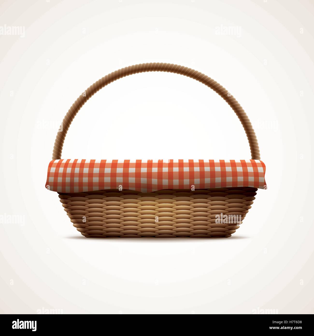 Blanket wicker basket Stock Vector Images - Alamy