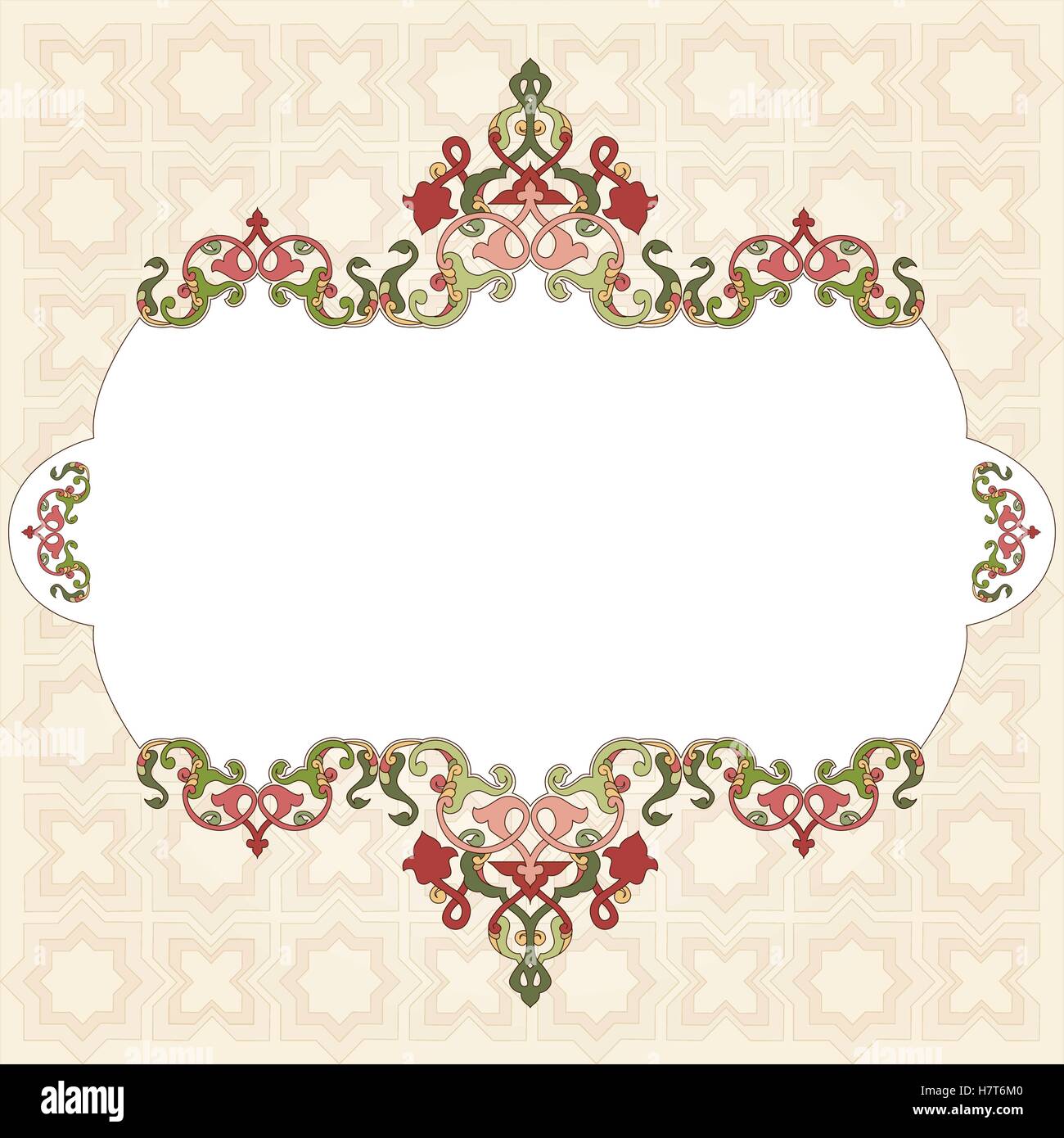 Antique Ottoman borders and frames series sixty nine Stock Vector Image ...
