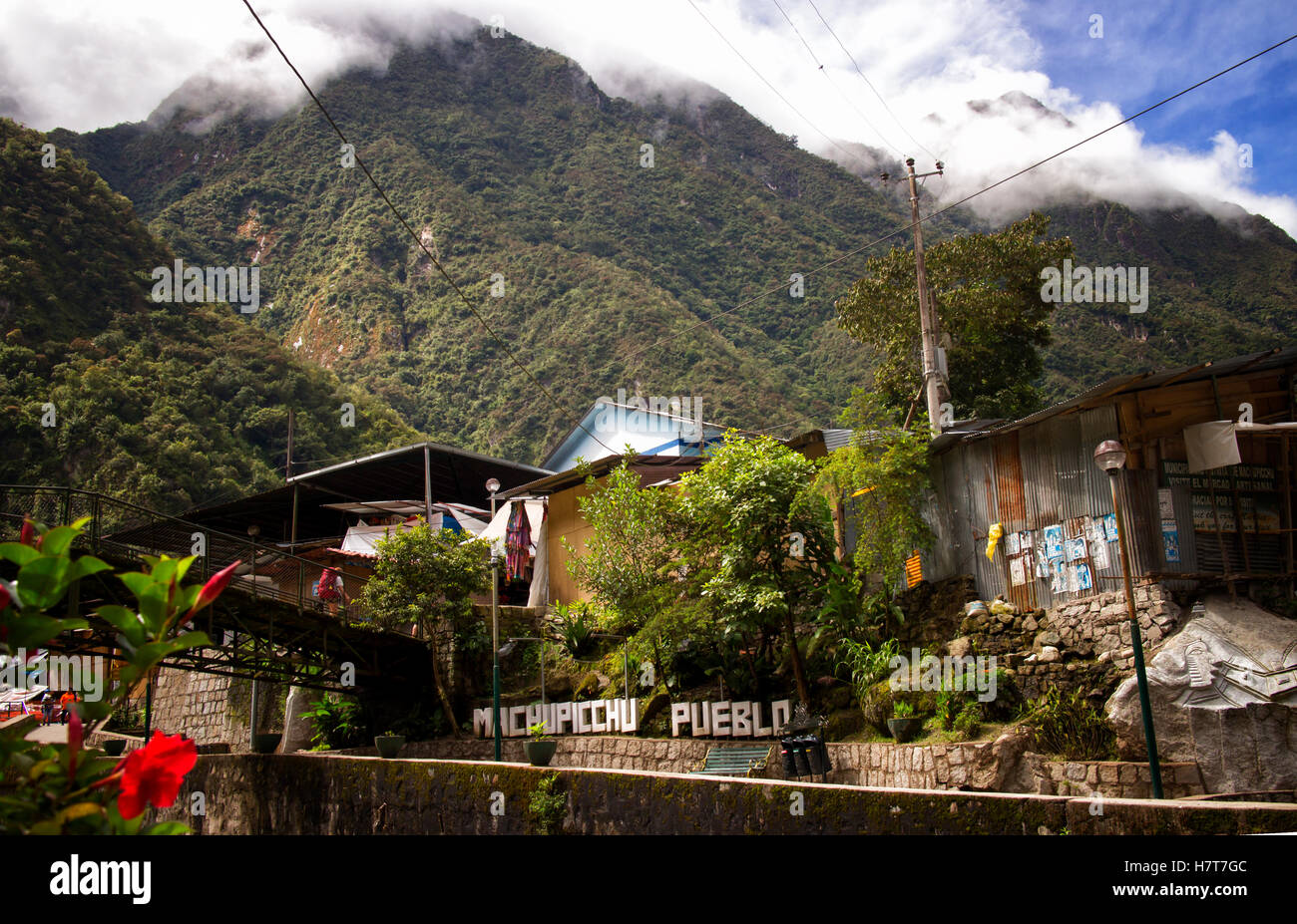 The small town at the foot of Machu Picchu mountain. It is also known ...