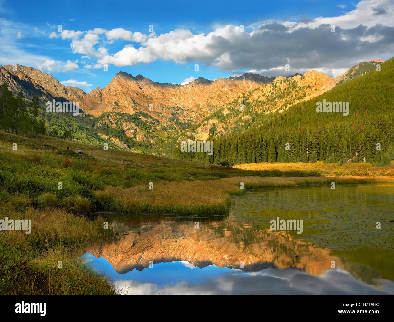 Mt Powell and Piney Lake, Colorado Stock Photo - Alamy