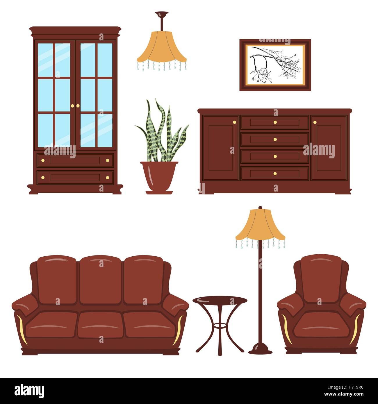 Artwork furniture Stock Vector Images - Alamy