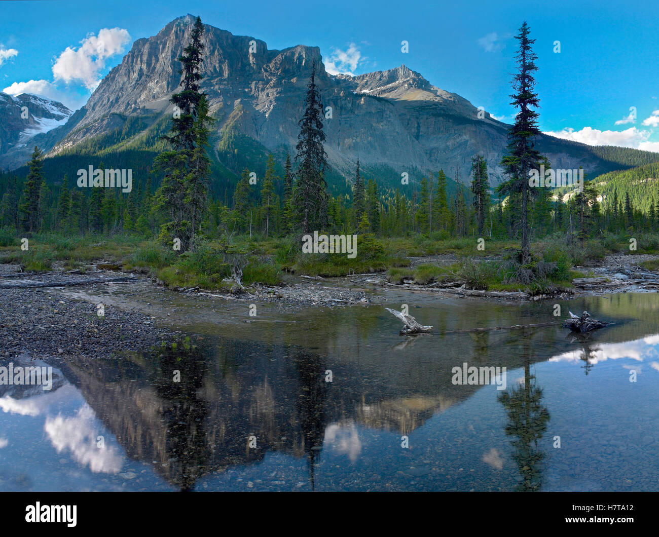 Michael Peak reflection, Emerald Lake, Yoho National Park, British ...