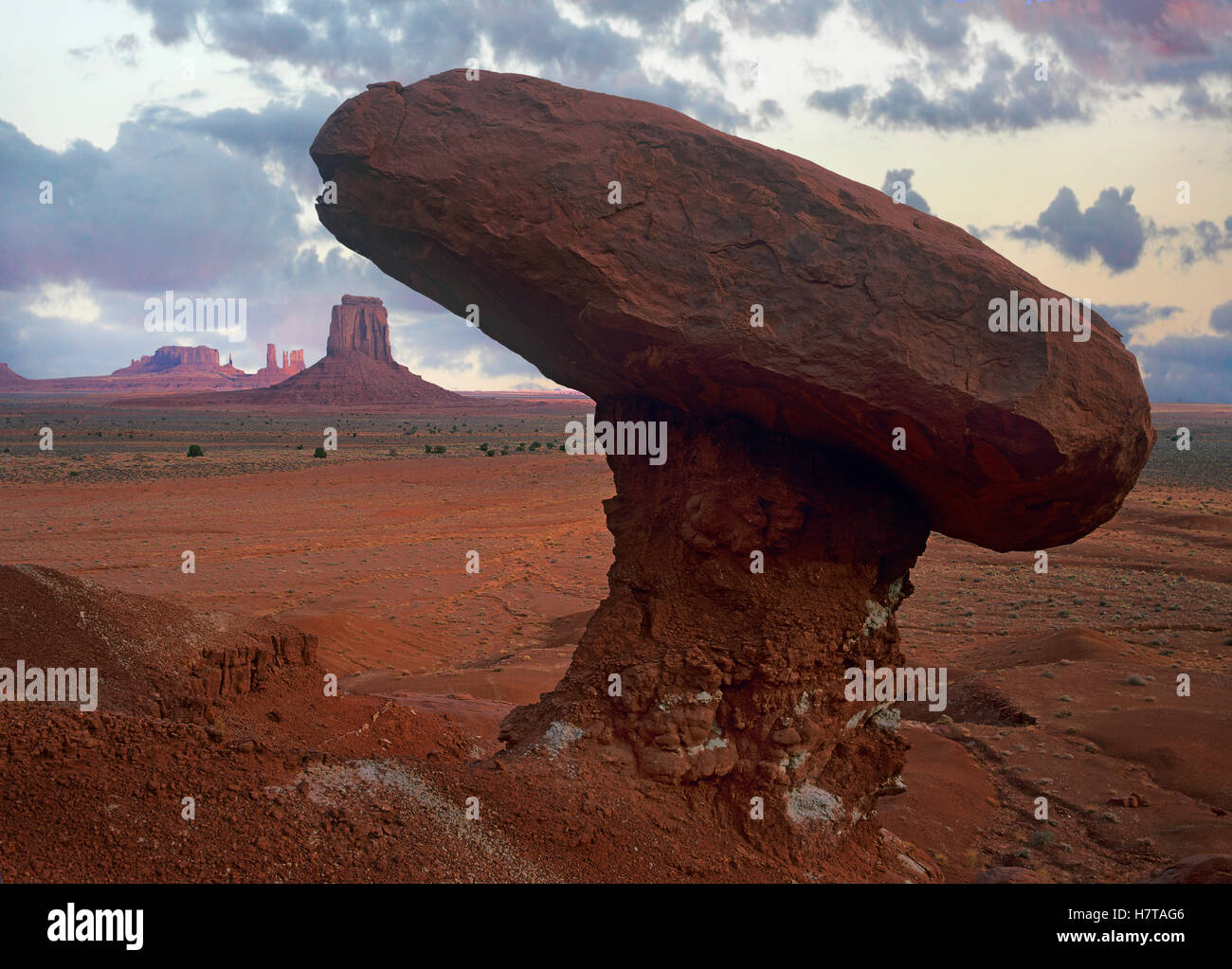 Mushroom Rock at North Window, Monument Valley, Arizona Stock Photo - Alamy