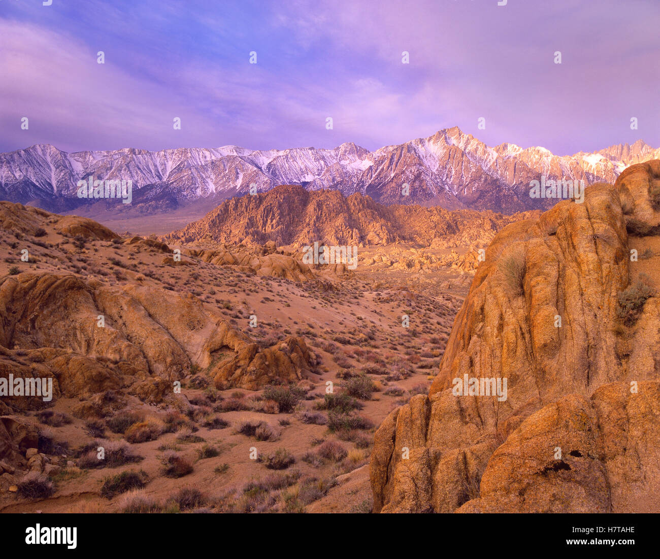 Sierra Nevada Range from Alabama Hills, California Stock Photo - Alamy