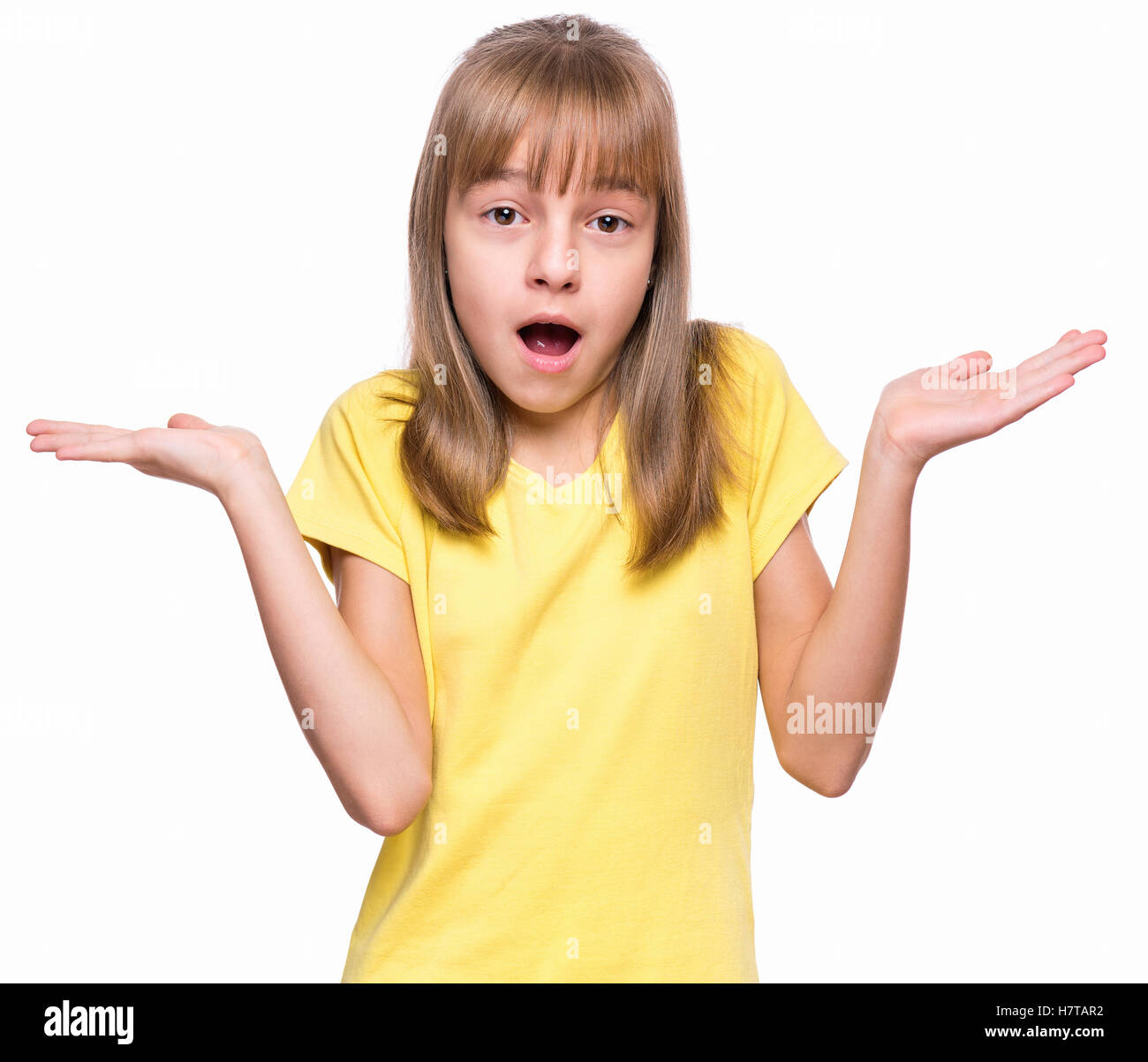 Emotional portrait of girl Stock Photo - Alamy