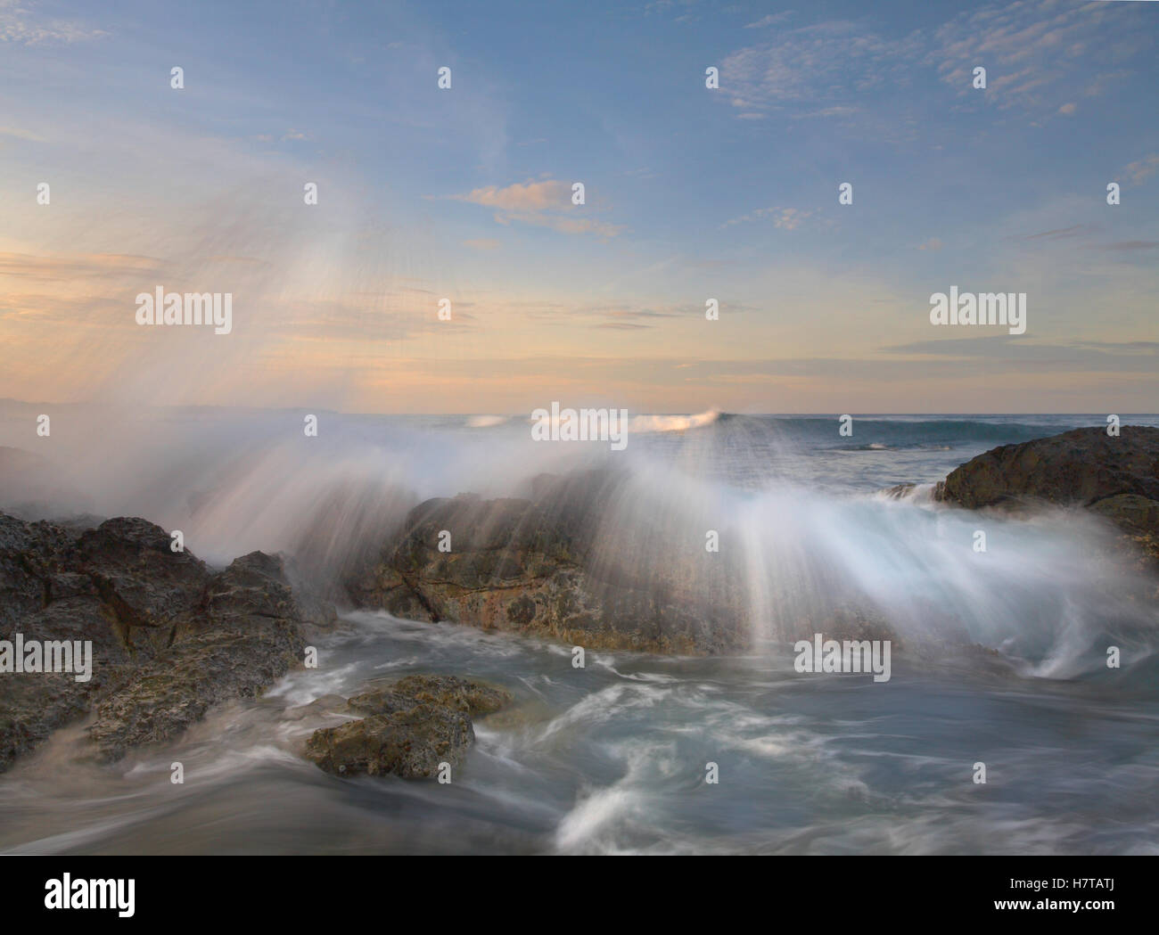 Wave breaking, Playa Langosta, Guanacaste, Costa Rica Stock Photo - Alamy