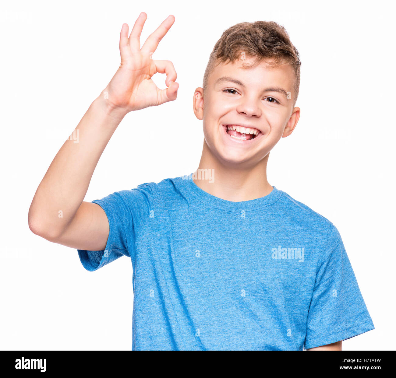 Emotional portrait of teen boy Stock Photo - Alamy
