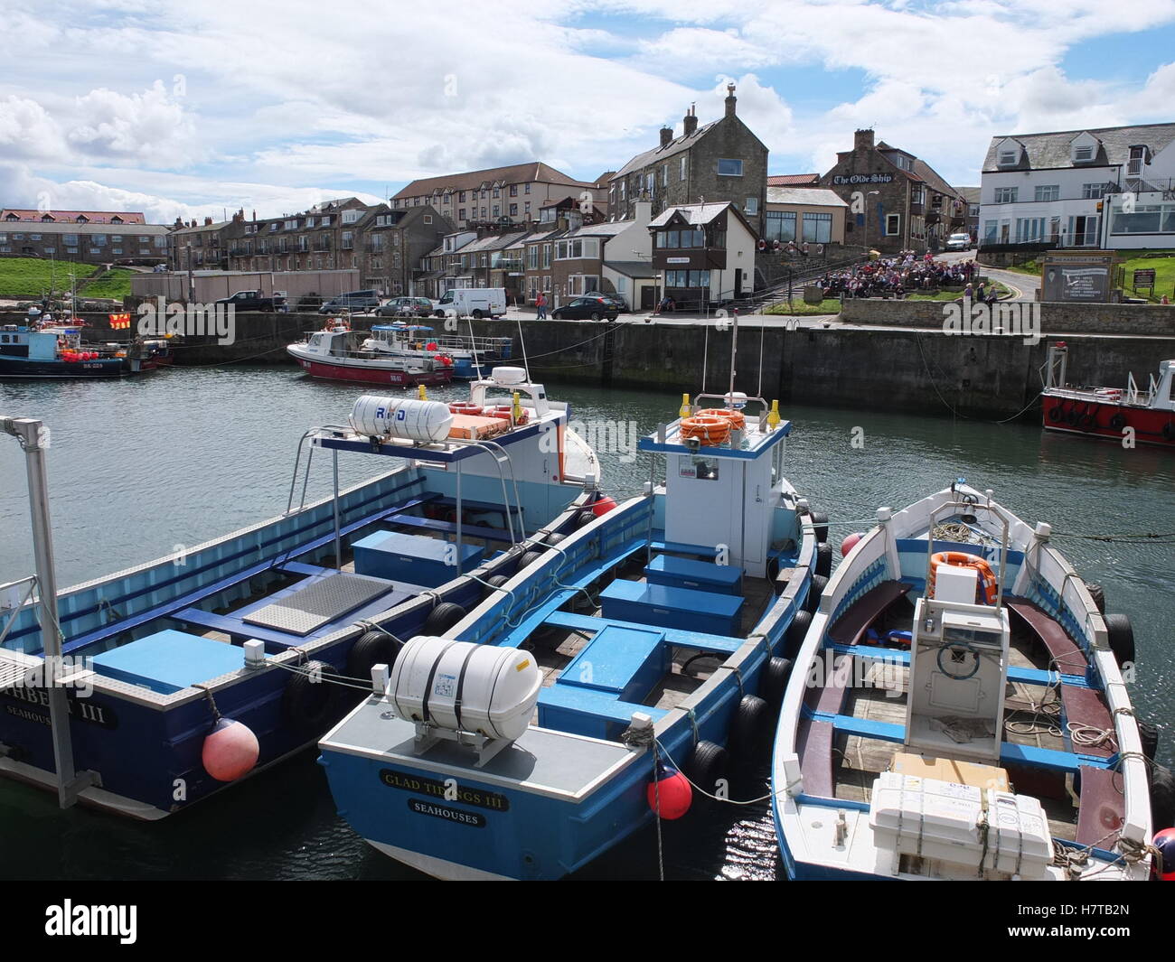 The harbour at Seahouses in Northumberland Stock Photo - Alamy