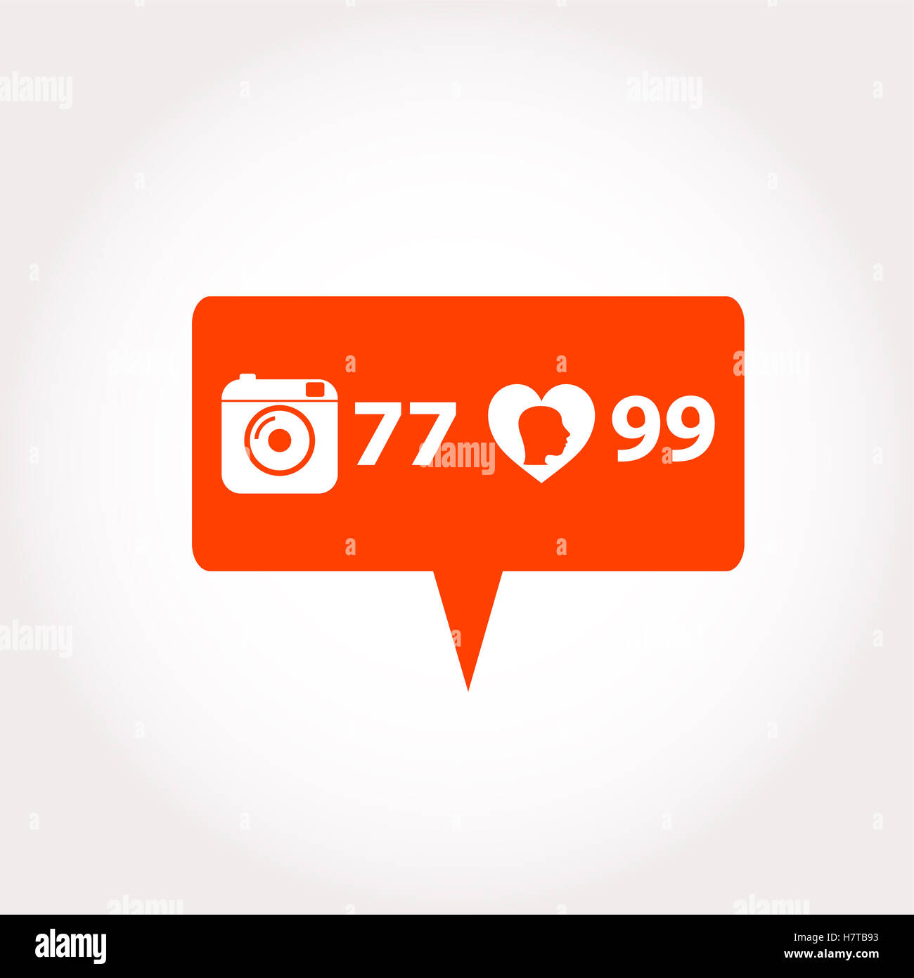 Like Counter Notification Icon, modern flat button, comment icons Stock ...