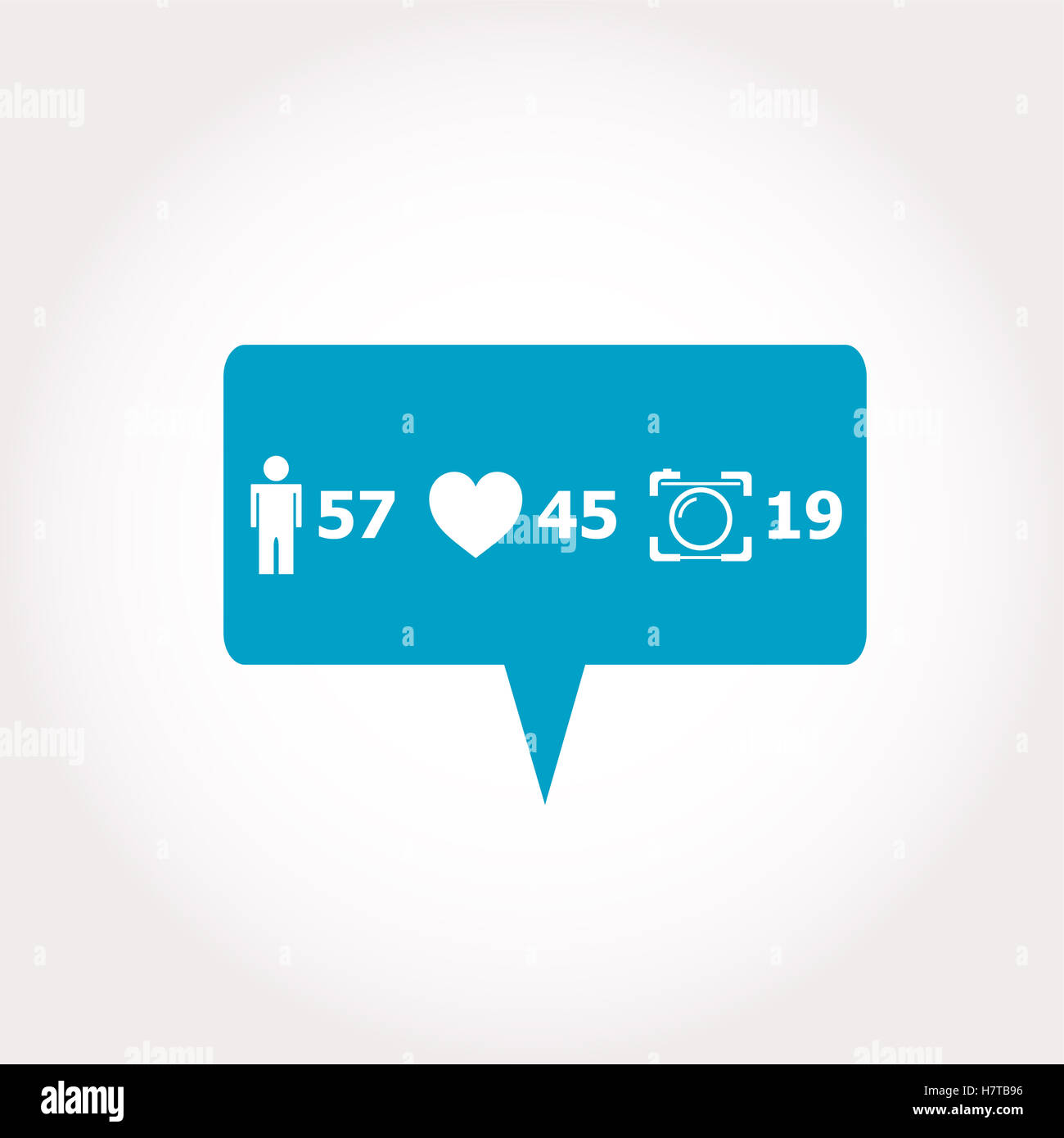 Like Counter Notification Icon, modern flat button, comment icons Stock ...