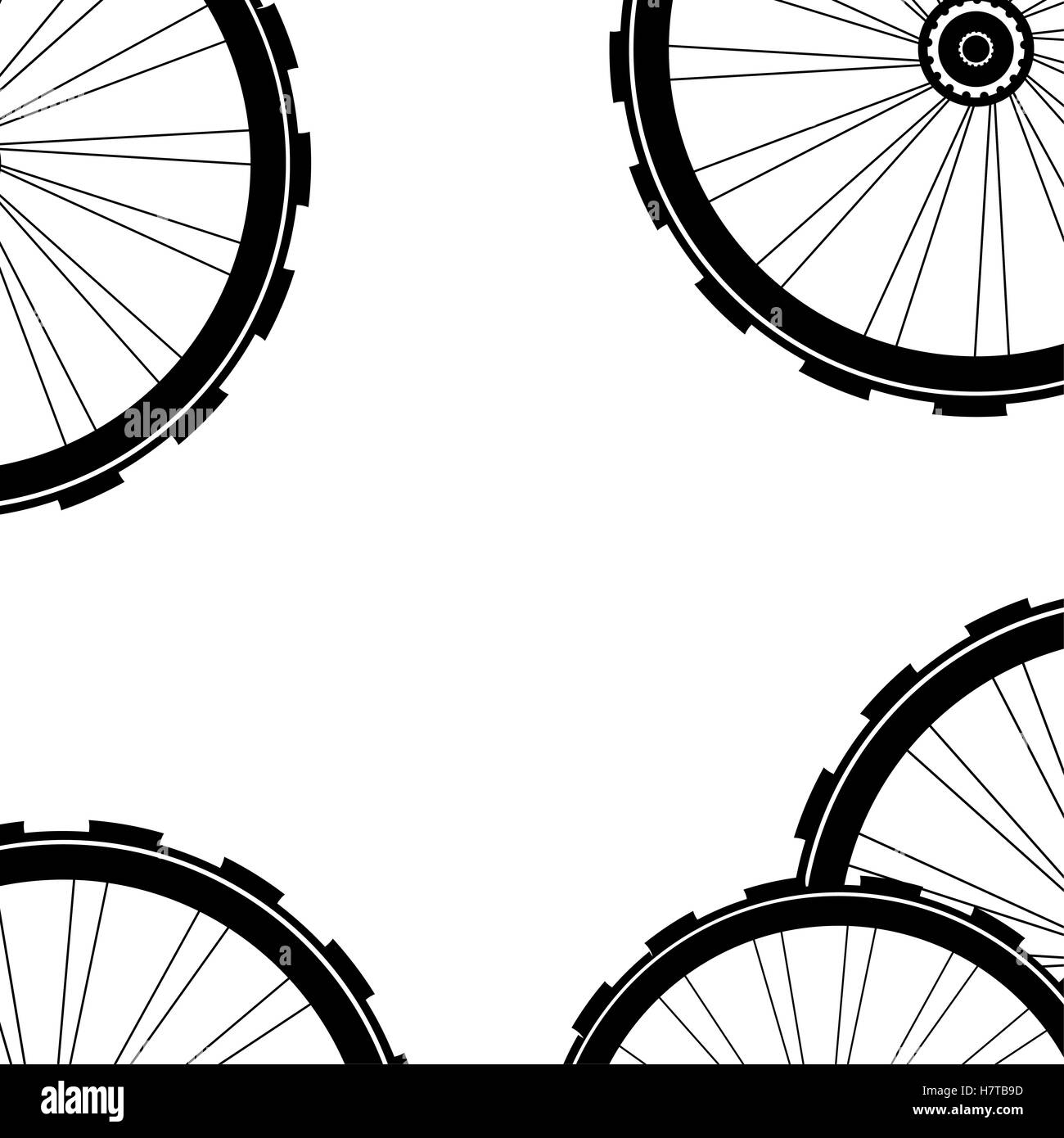 bicycle wheels pattern isolated on white background Stock Photo - Alamy