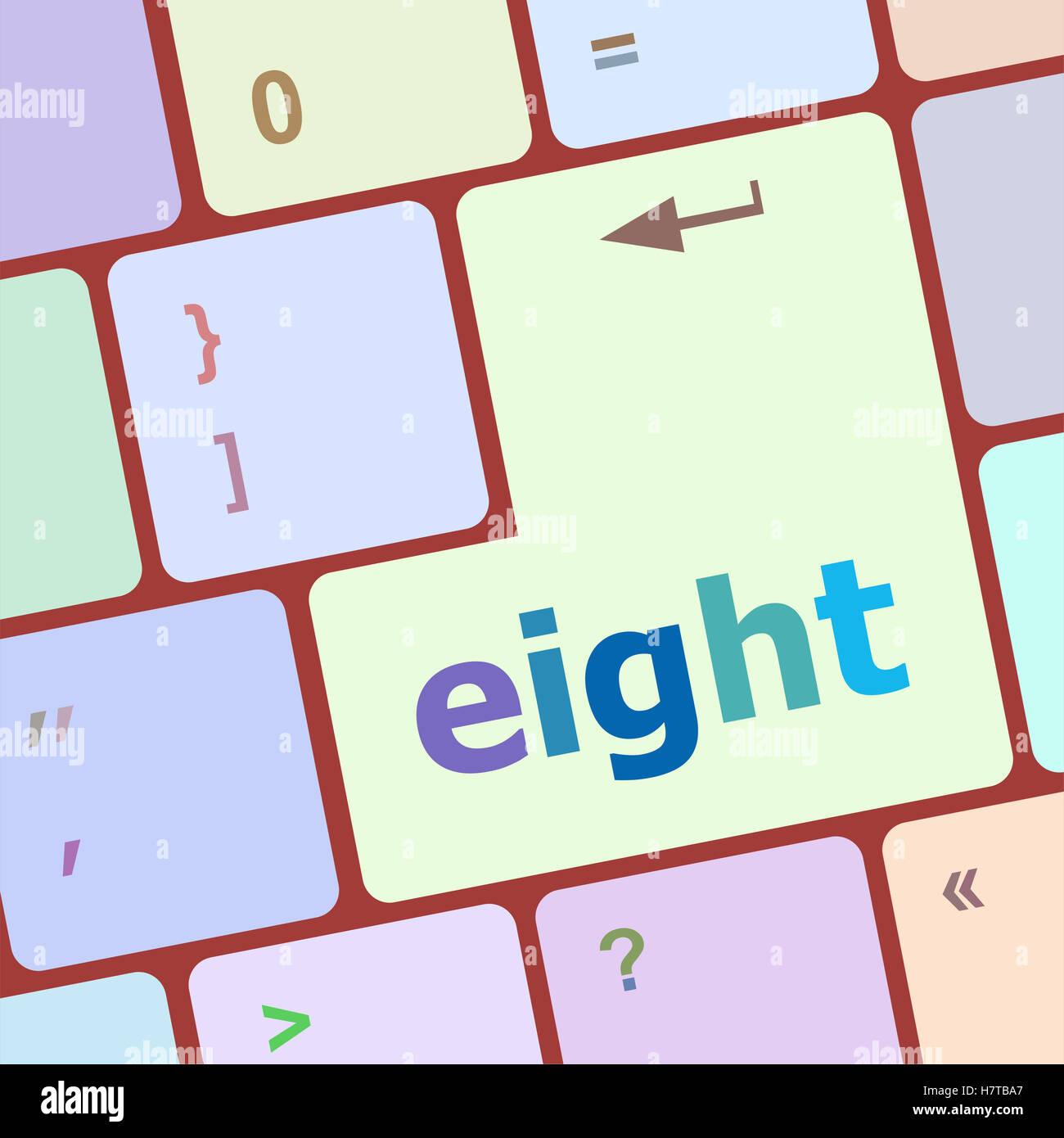 enter keyboard key with eight button Stock Photo - Alamy
