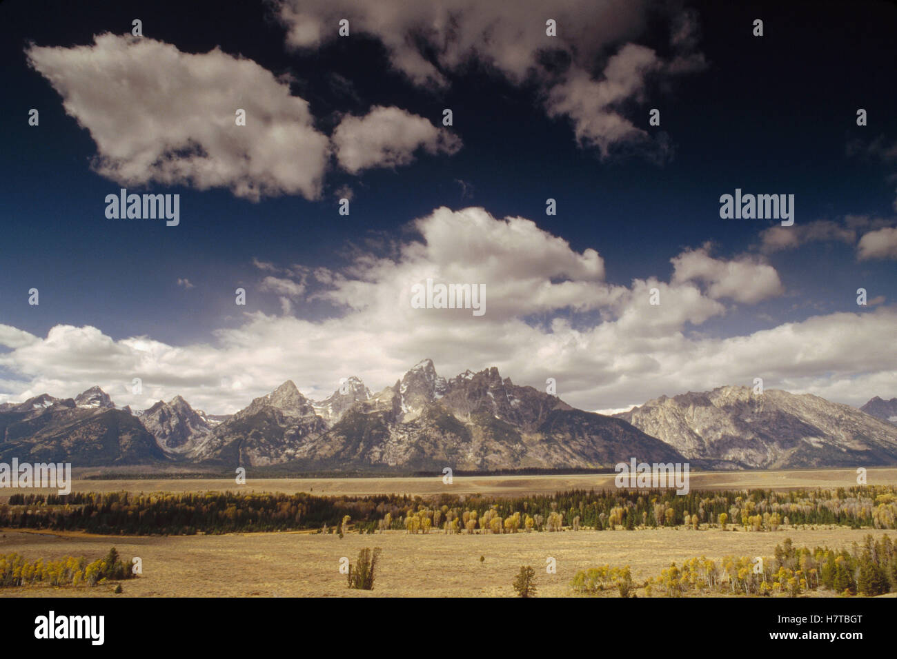 Teton Range, Snake River Valley, Grand Teton National Park, Wyoming ...