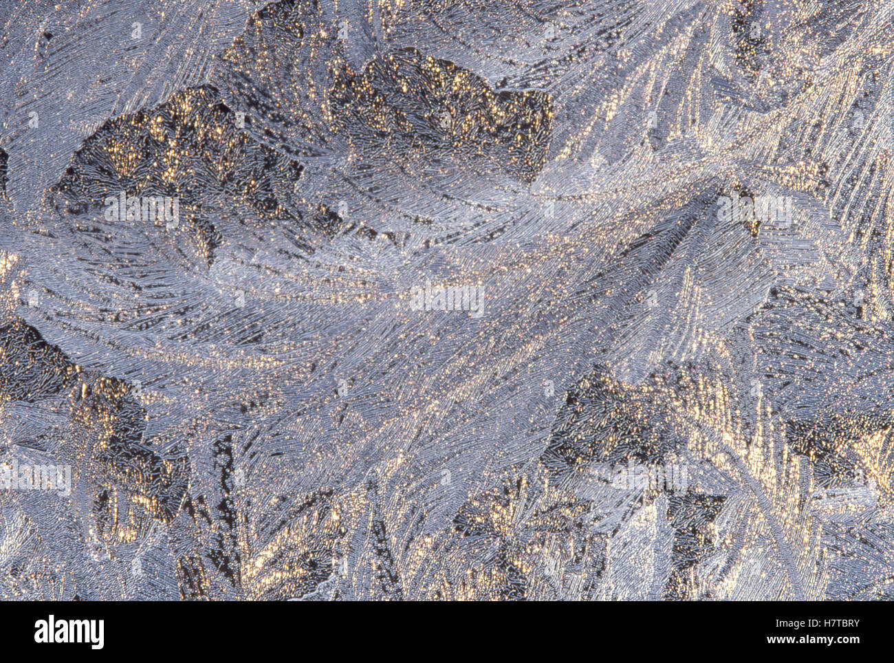 Frost crystal formation on window, North America Stock Photo - Alamy