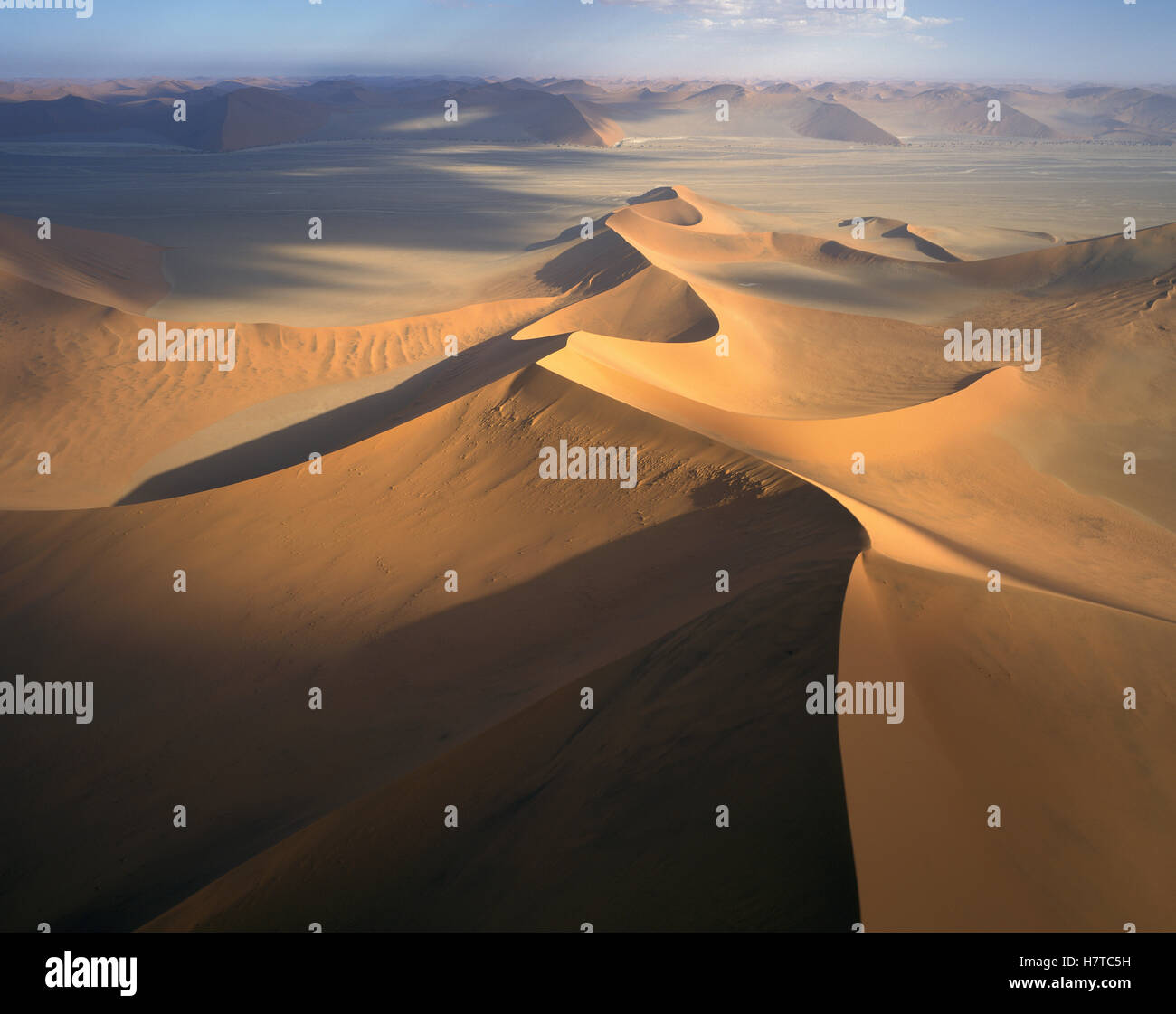 Star dune formations, Namib-Naukluft National Park, Namibia Stock Photo ...